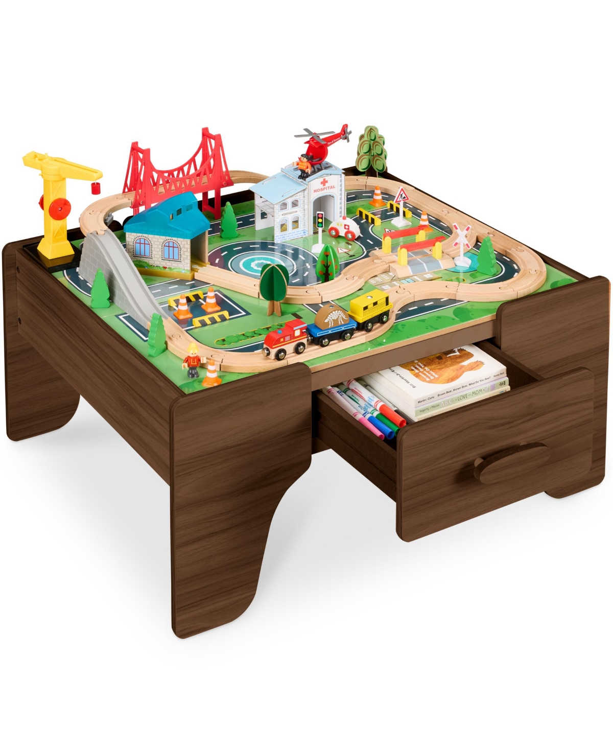 Click here for Best Choice Products Wooden Train Set Table for To... prices