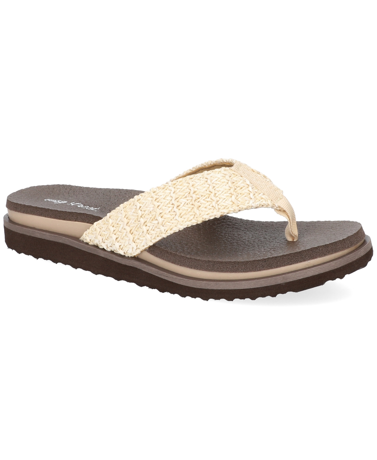 Click here for Easy Street Womens Whimsy Thong Flat Sandals - Nat... prices