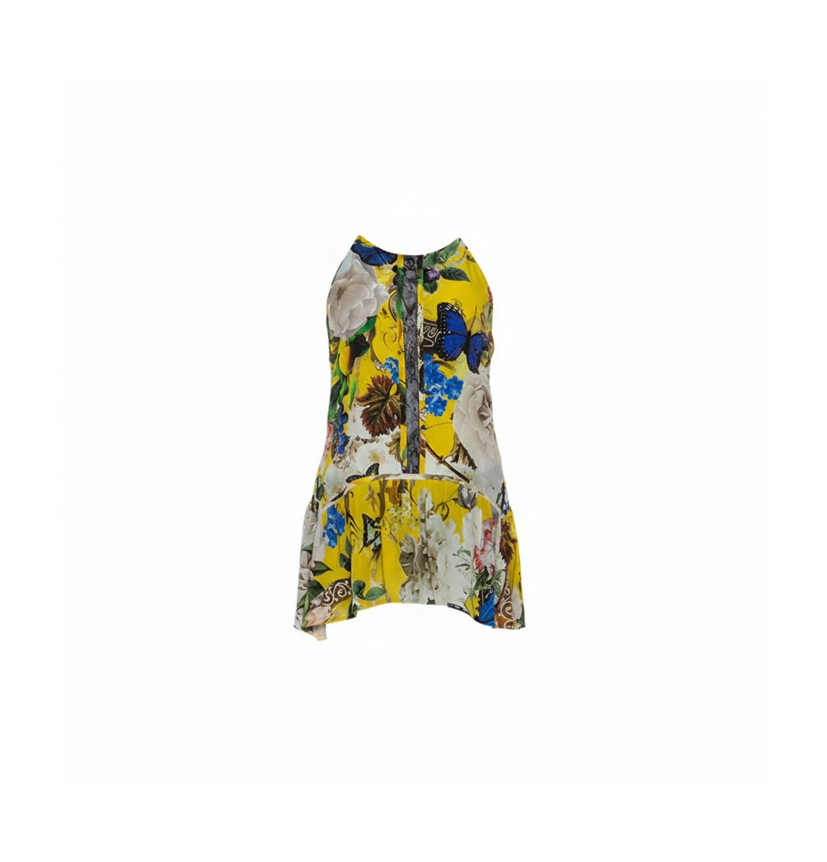 Click here for Pre-Owned Roberto Cavalli Womens Yellow Printed Si... prices