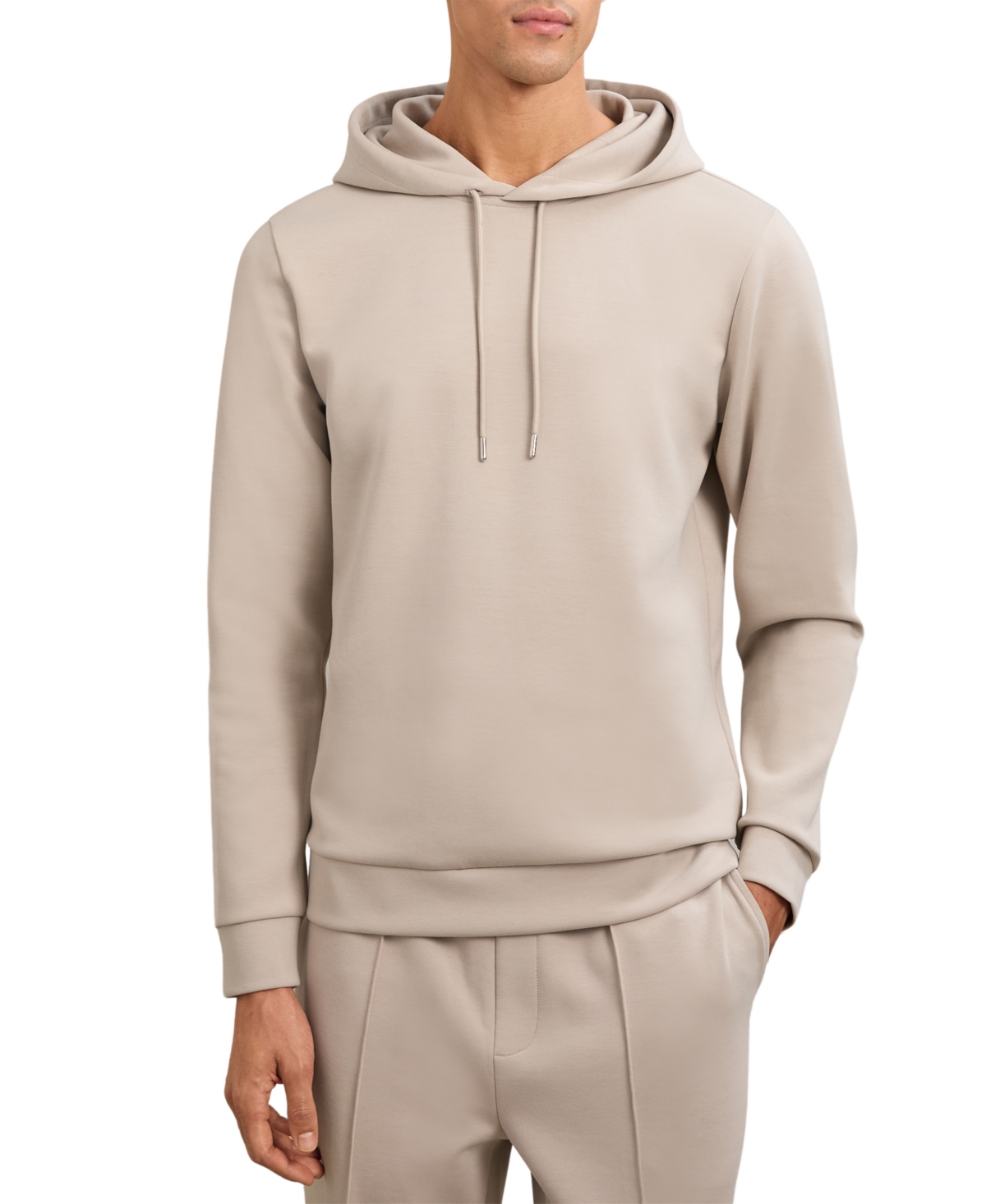 Click here for Reiss Mens Premium Interlock Drawstring Hoodie - S... prices