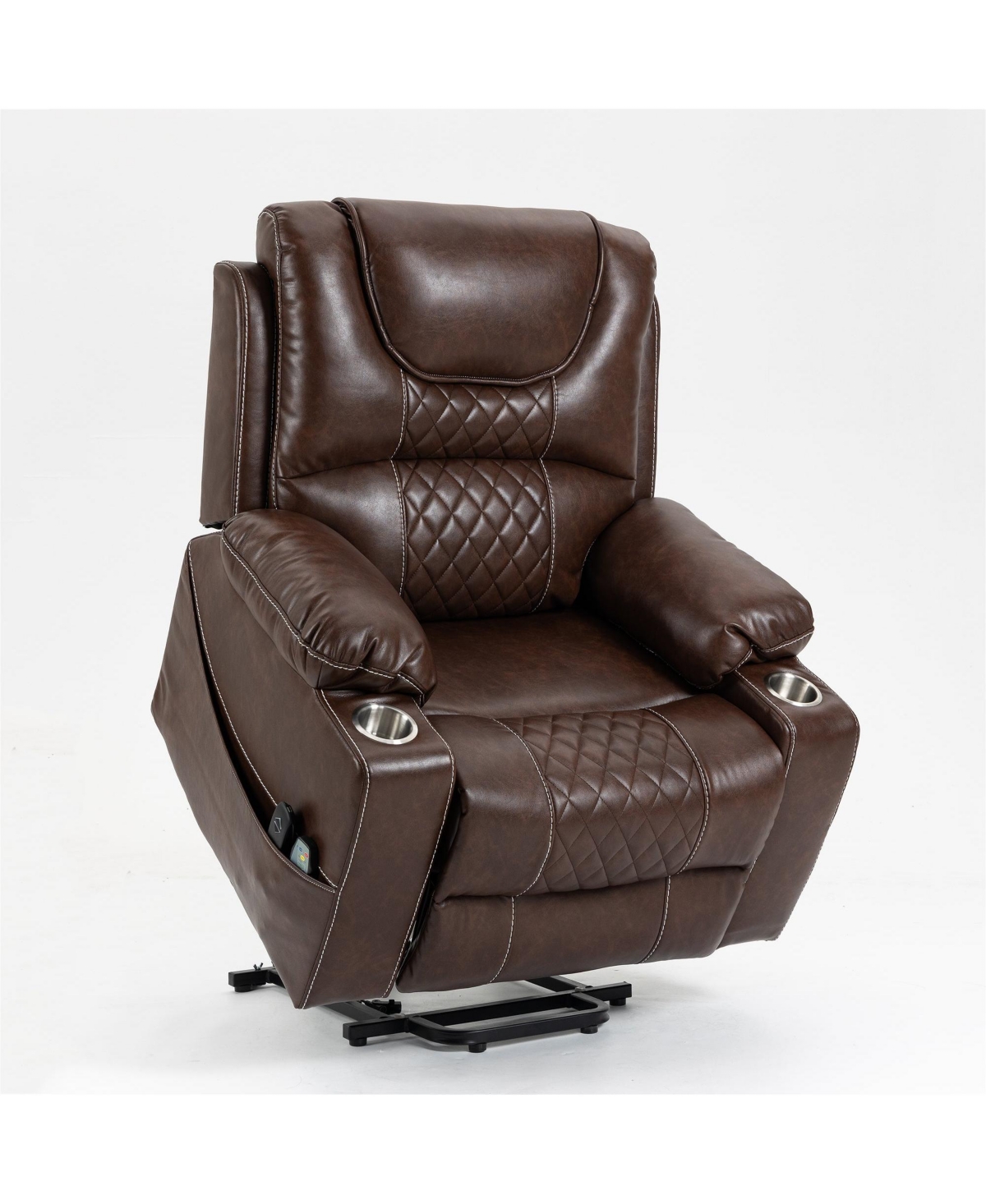 Click here for Boyel Living Velvet Recliner Chair with 2 Cup Hold... prices