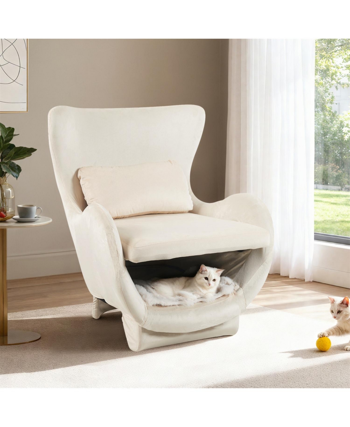 Click here for Aostirmotor Modern Velvet Accent Chair - Pet-Frien... prices