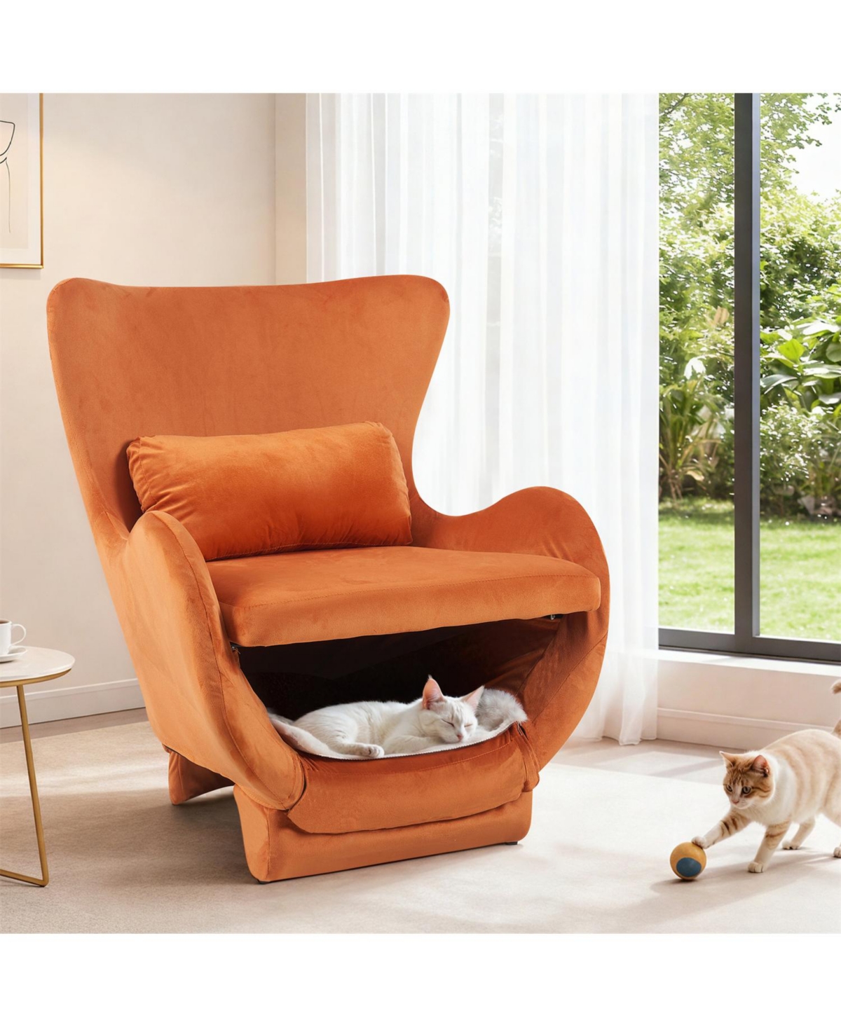 Click here for Aostirmotor Modern Velvet Accent Chair - Pet-Frien... prices