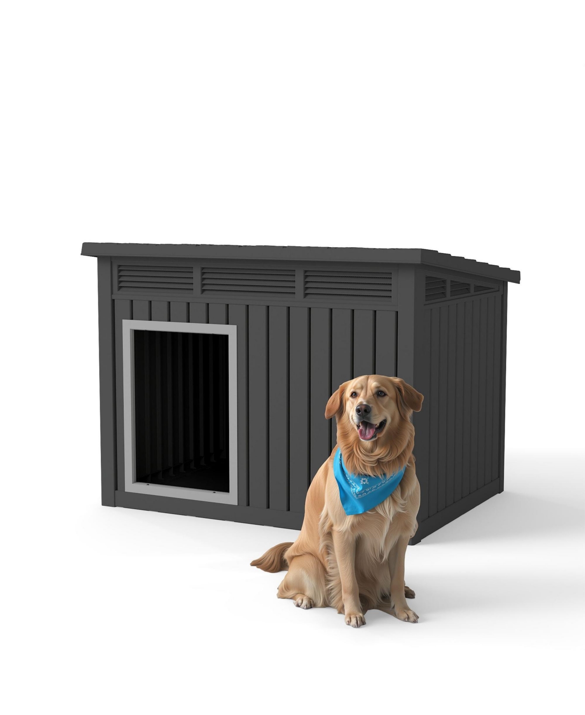 Click here for Decksplore 259 inclined top air pole kennel gray a... prices