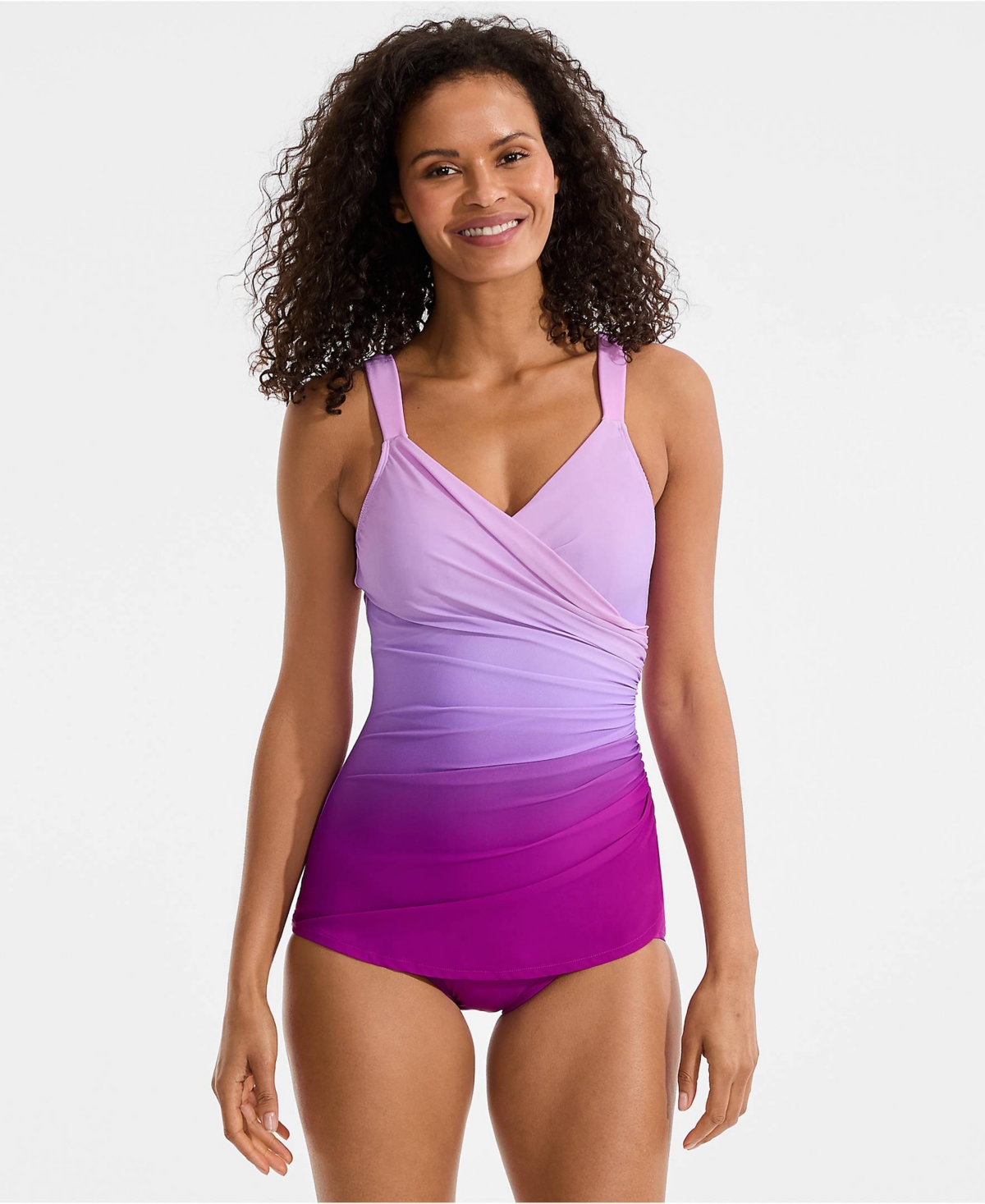 Click here for Lands End Womens Long SlenderSuit V-Neck Tummy Con... prices