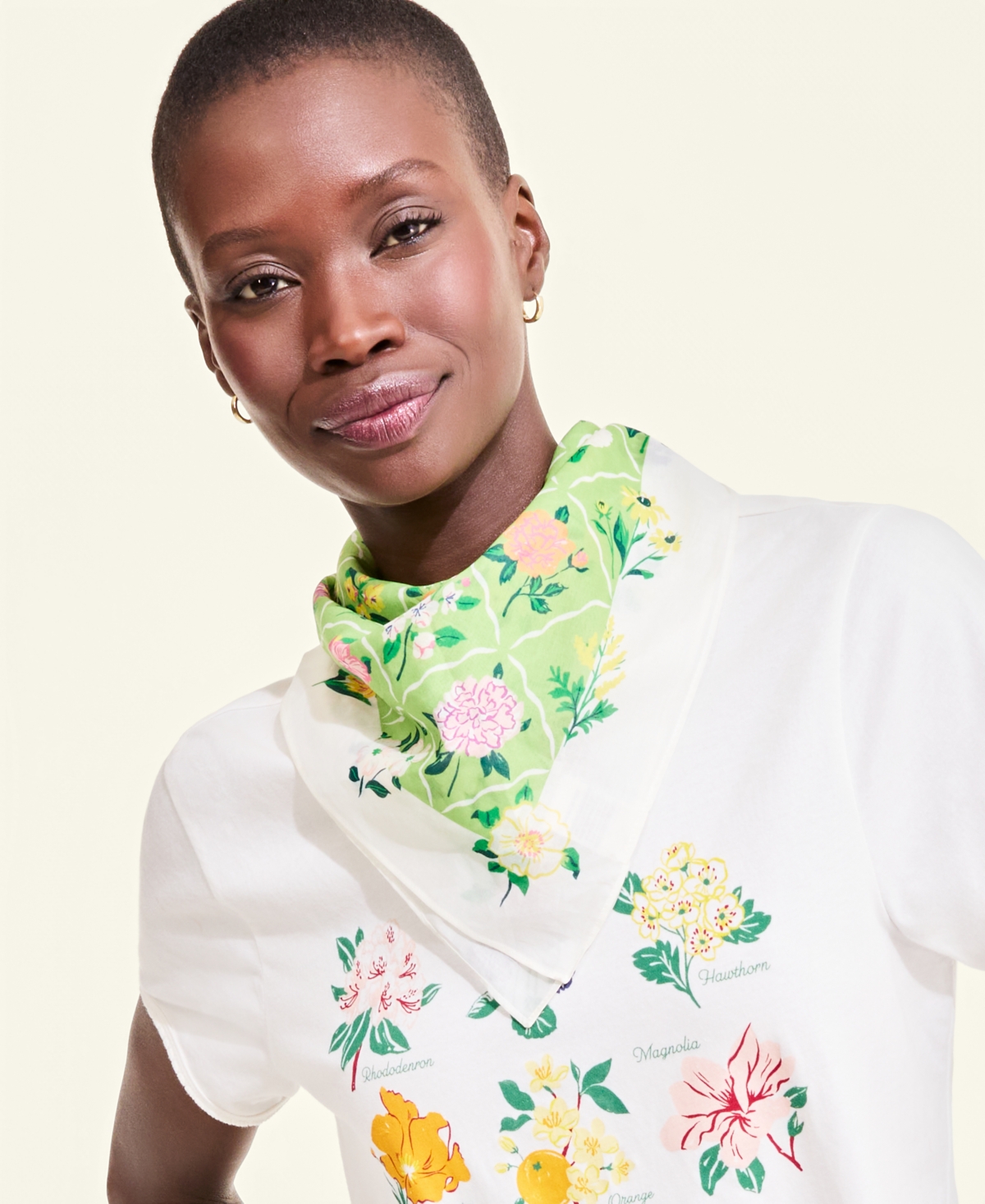 Click here for Macys Flower Show State Flowers Print Cotton Scarf... prices