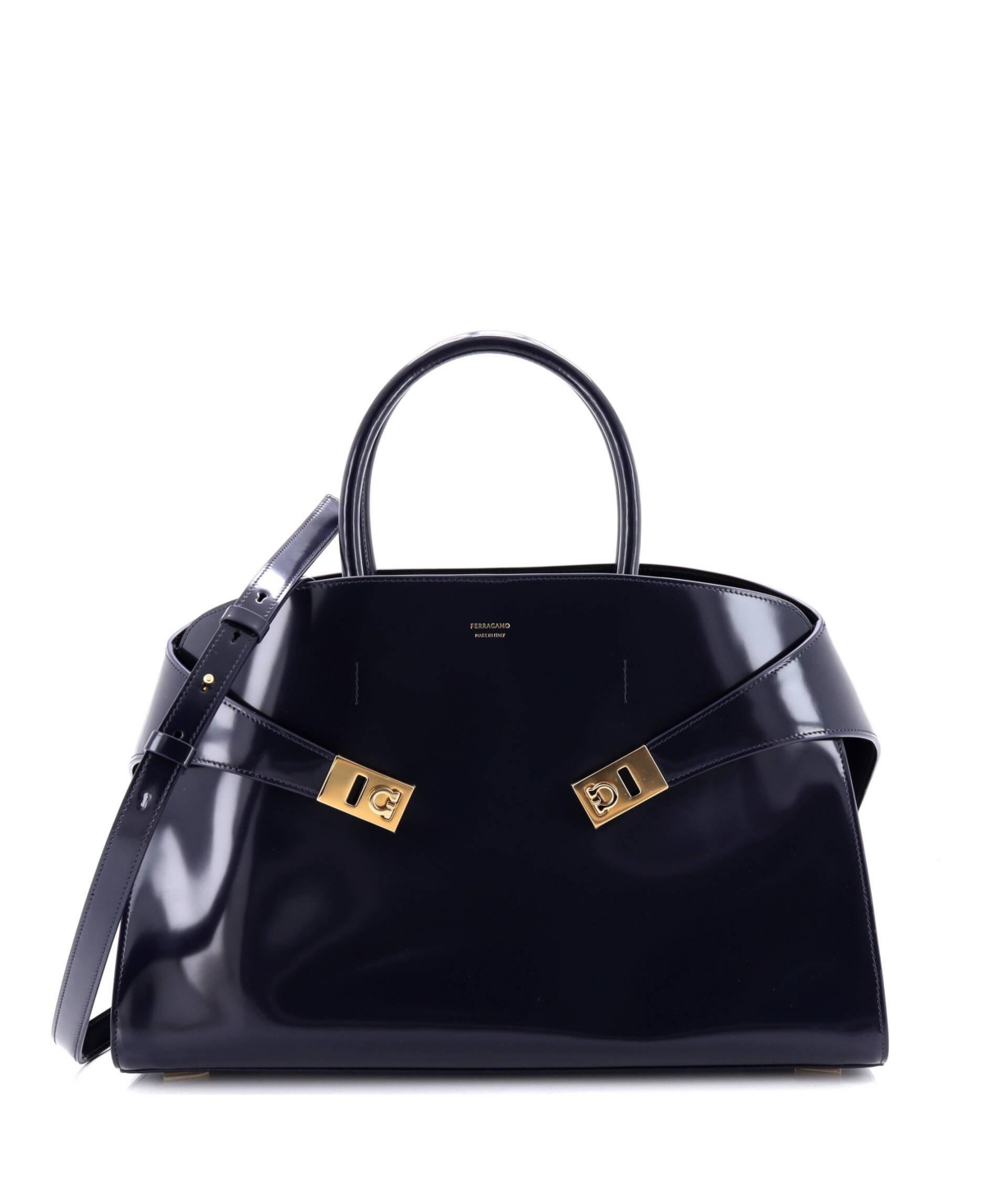 Click here for Pre-Owned Salvatore Ferragamo Large Hug Top Handle... prices