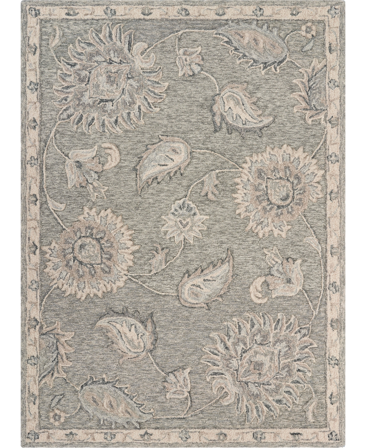 Click here for Lr Home Iris Victo-583 5 x 7 Area Rug - Gray  Blue prices