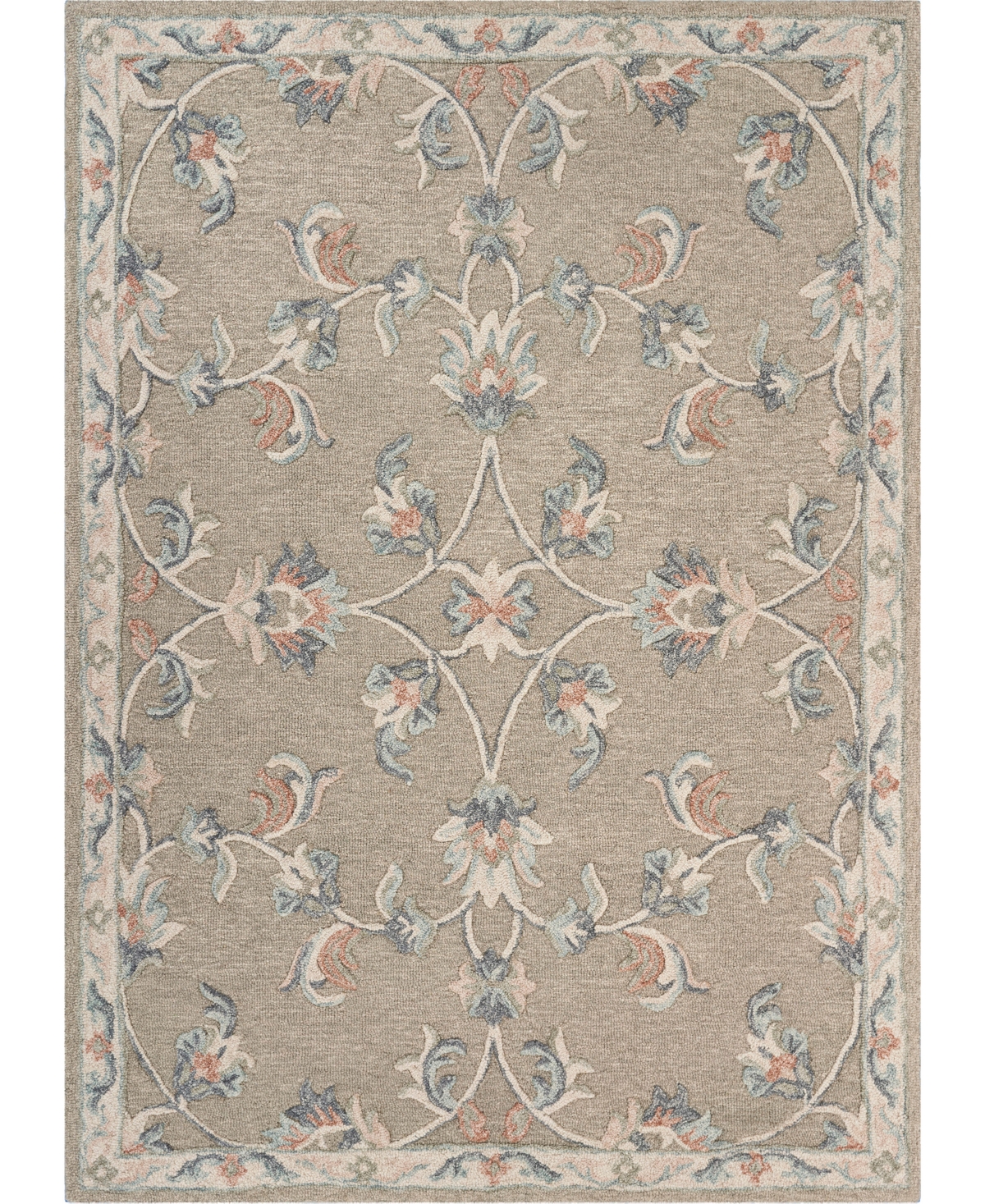 Click here for Lr Home Iris Victo-585 7 x 9 Area Rug - Silver prices