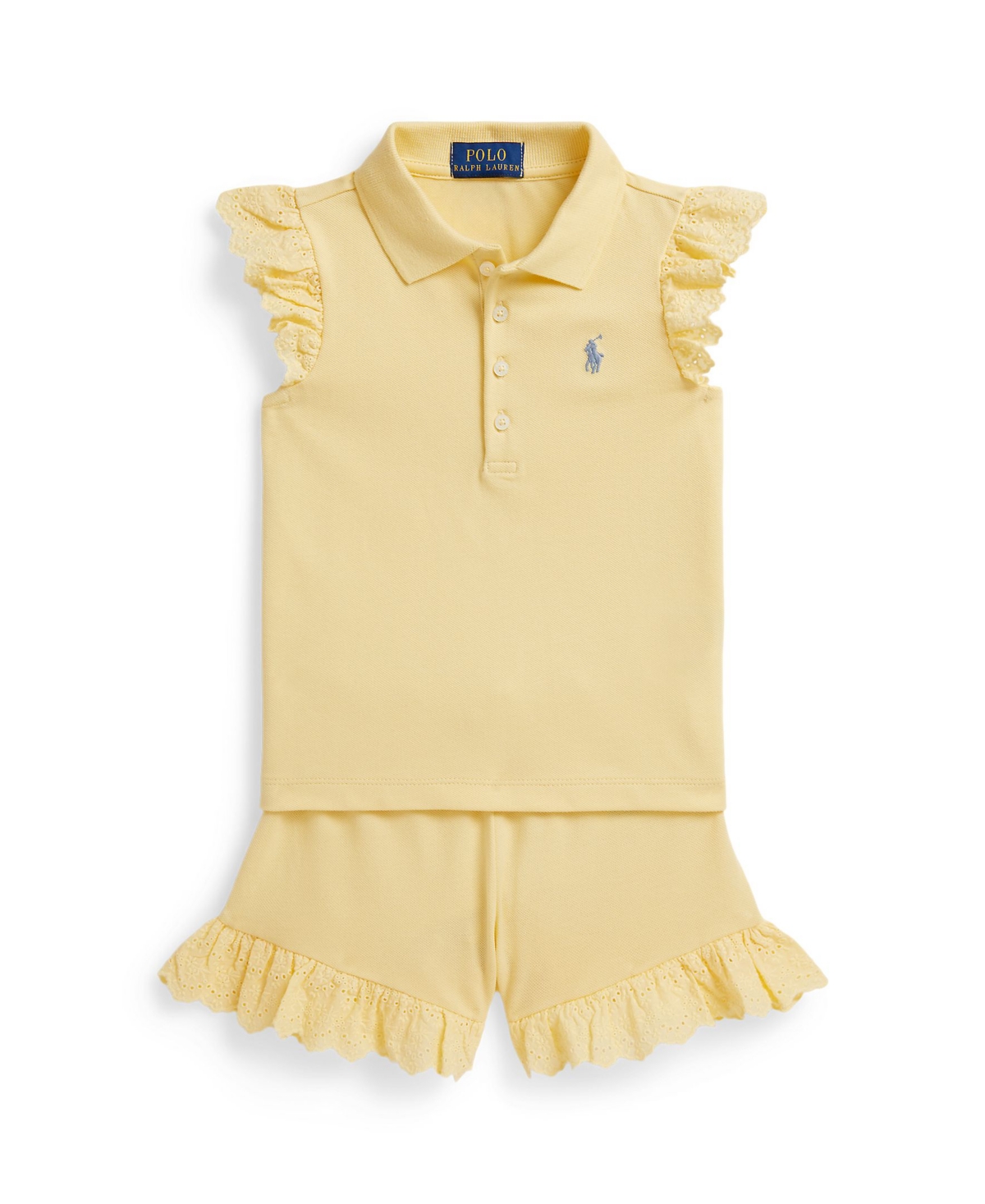 Click here for Polo Ralph Lauren Girls 2T-6X Eyelet Stretch Mesh... prices