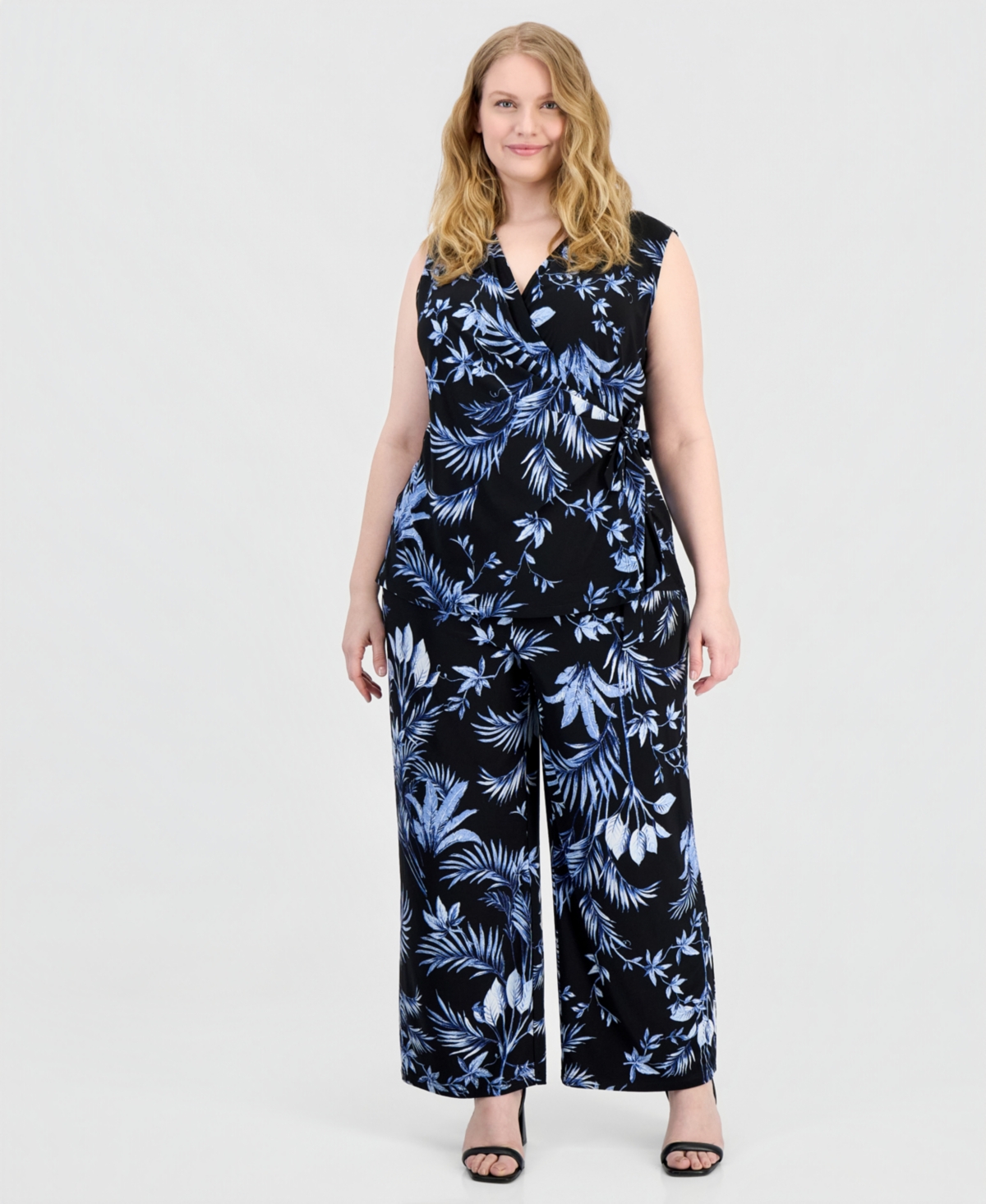 Click here for Anne Klein Plus Size High Rise Wide-Leg Pull-On Pa... prices