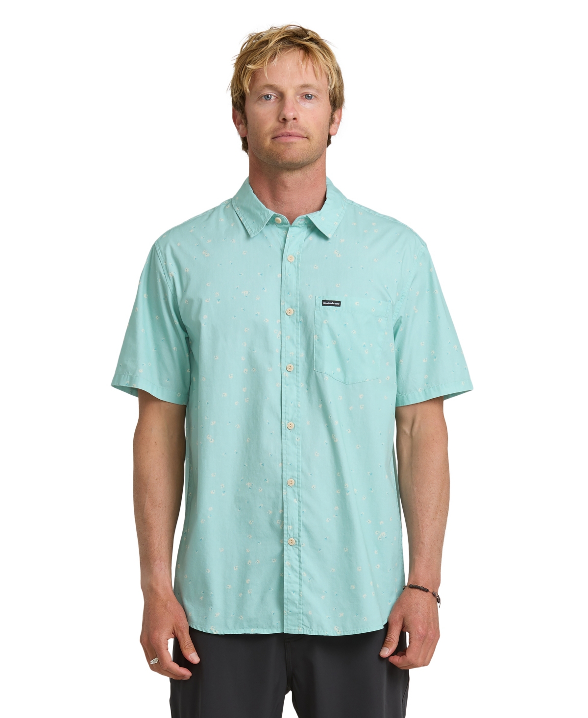 Click here for Quiksilver Mens Classic Short-Sleeve Shirt - Blue prices