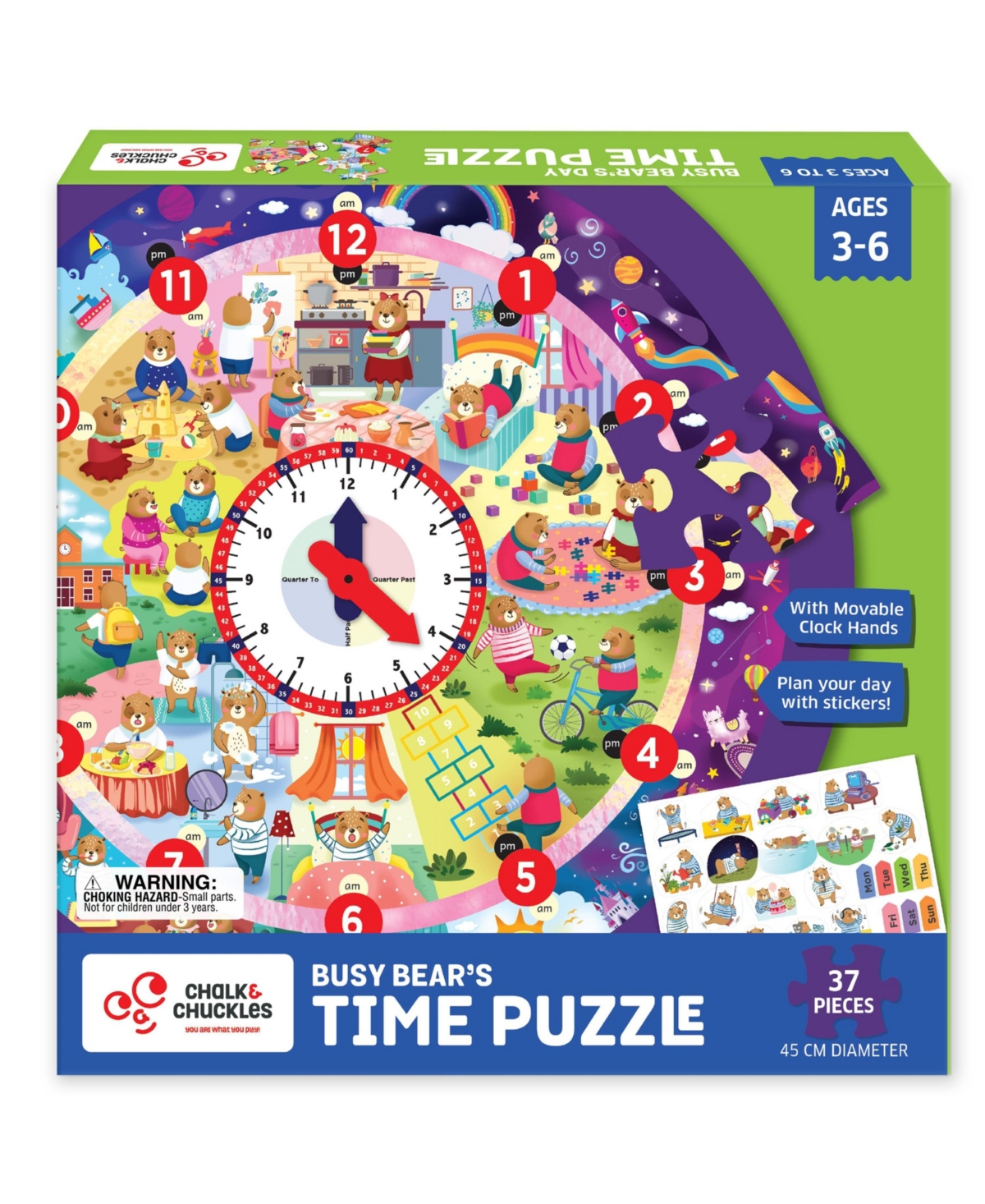 Click here for Chalk & Chuckles - Busy Bears Day-Tell the Time Pu... prices