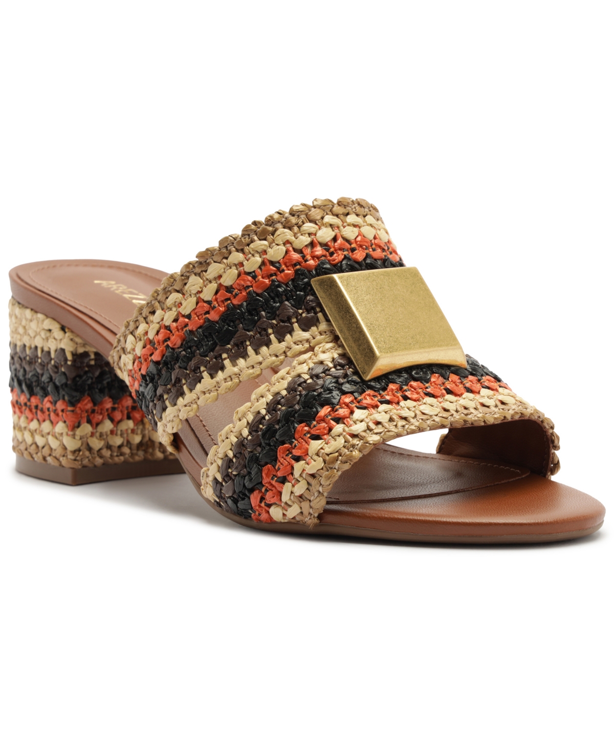 Click here for Arezzo Womens Jackie Slip-On Mid Block Sandals - M... prices