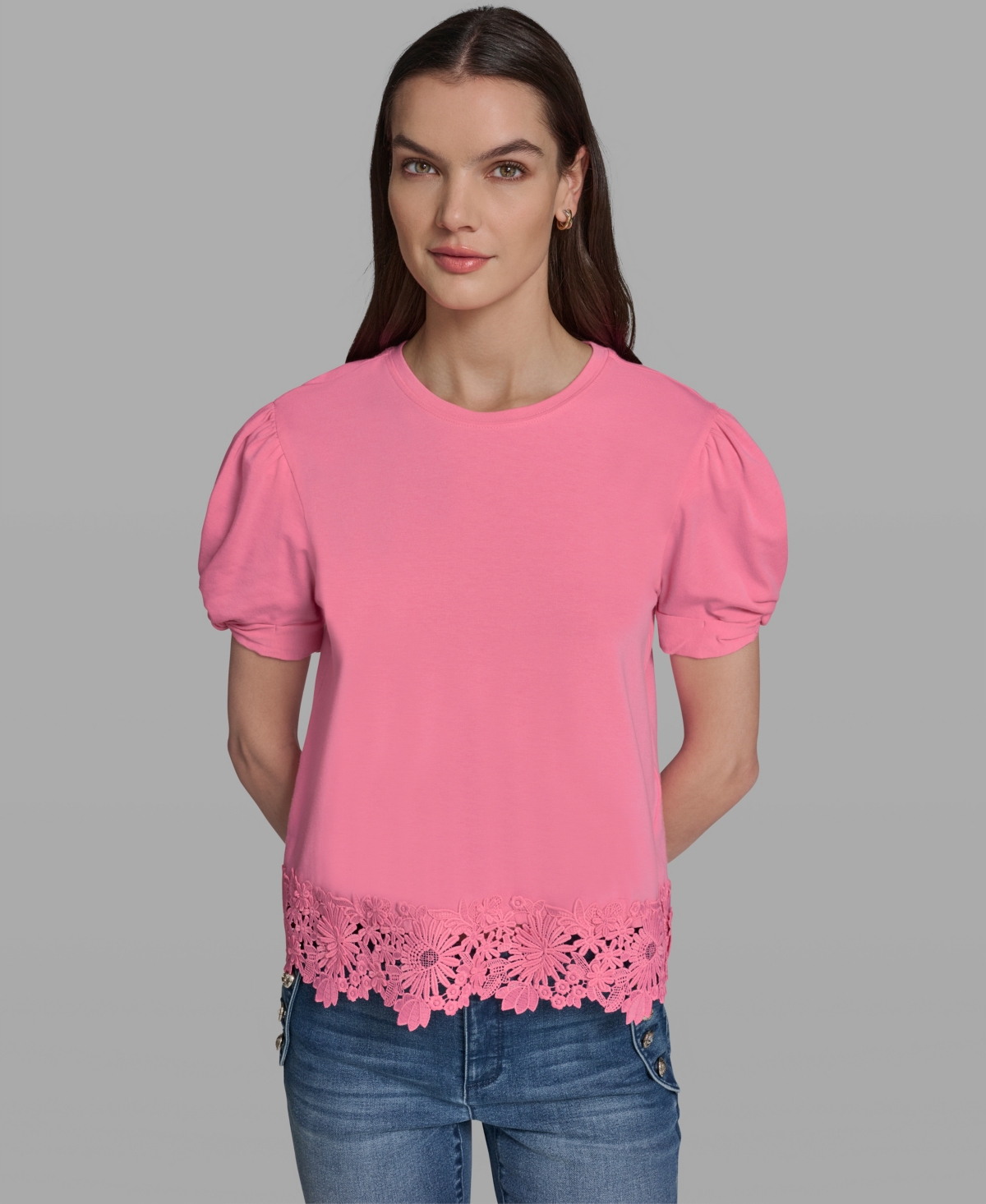 Click here for Karl Lagerfeld Paris Womens Crew Neck Short-Sleeve... prices