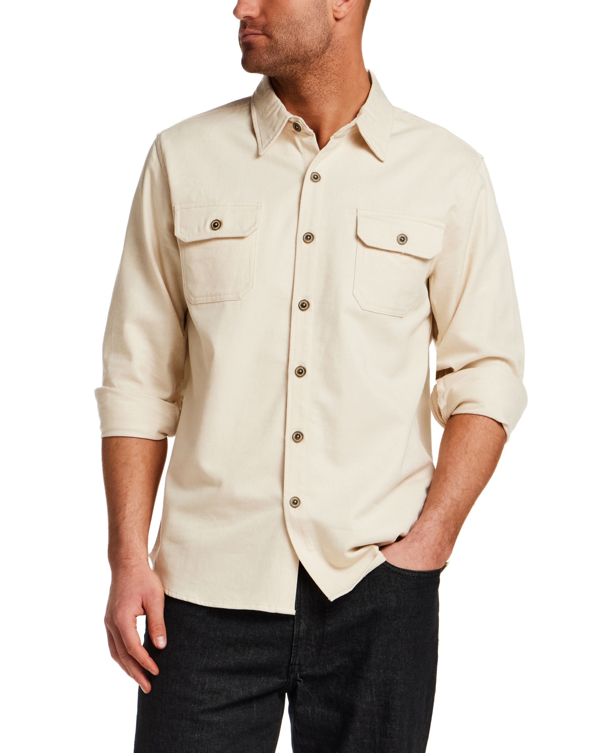 Click here for Vintage & Black Mens Regular-Fit Collared Jacket -... prices