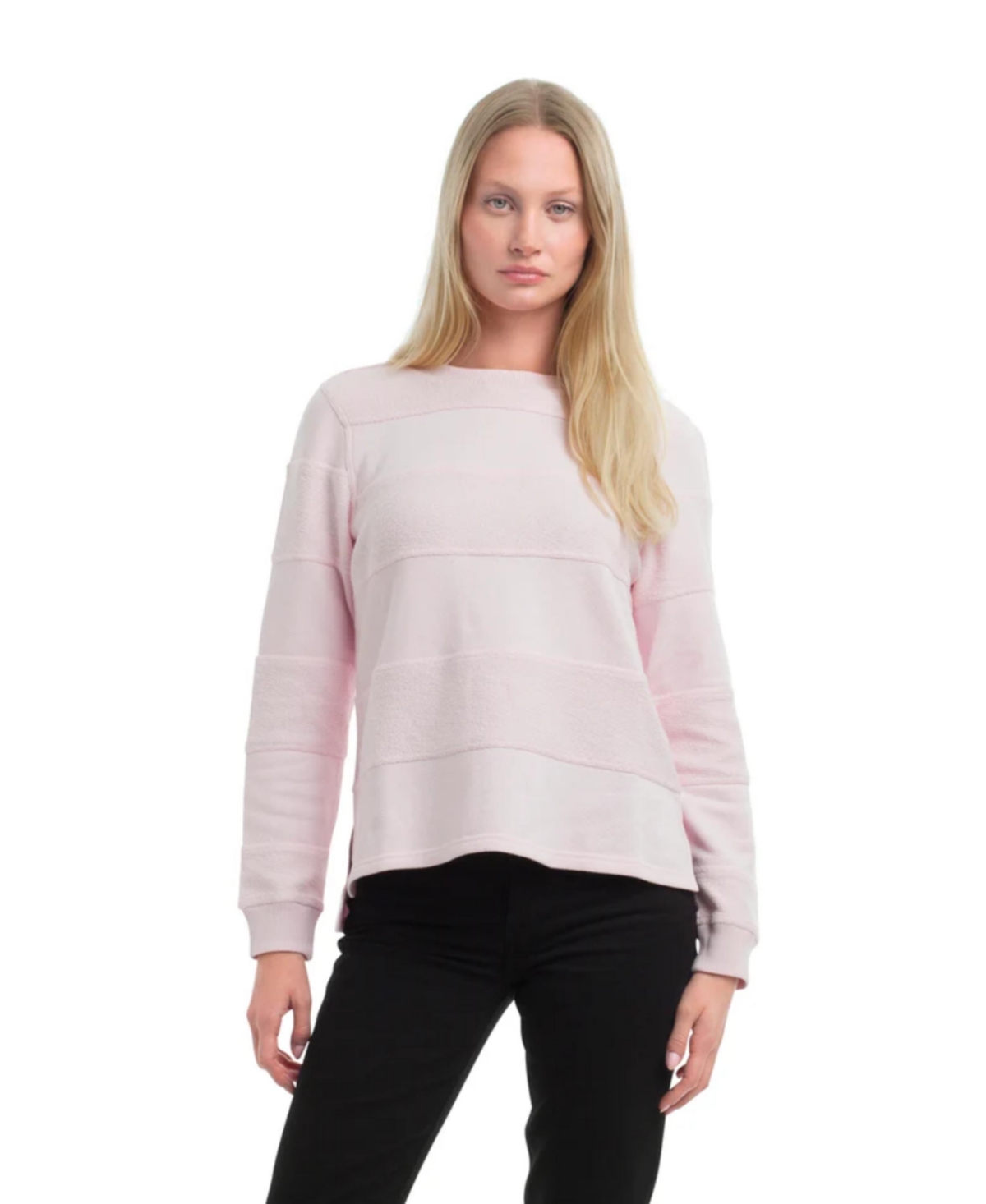 Click here for Wilt Clothing Womens Striped Sweatshirt - Pink a b... prices