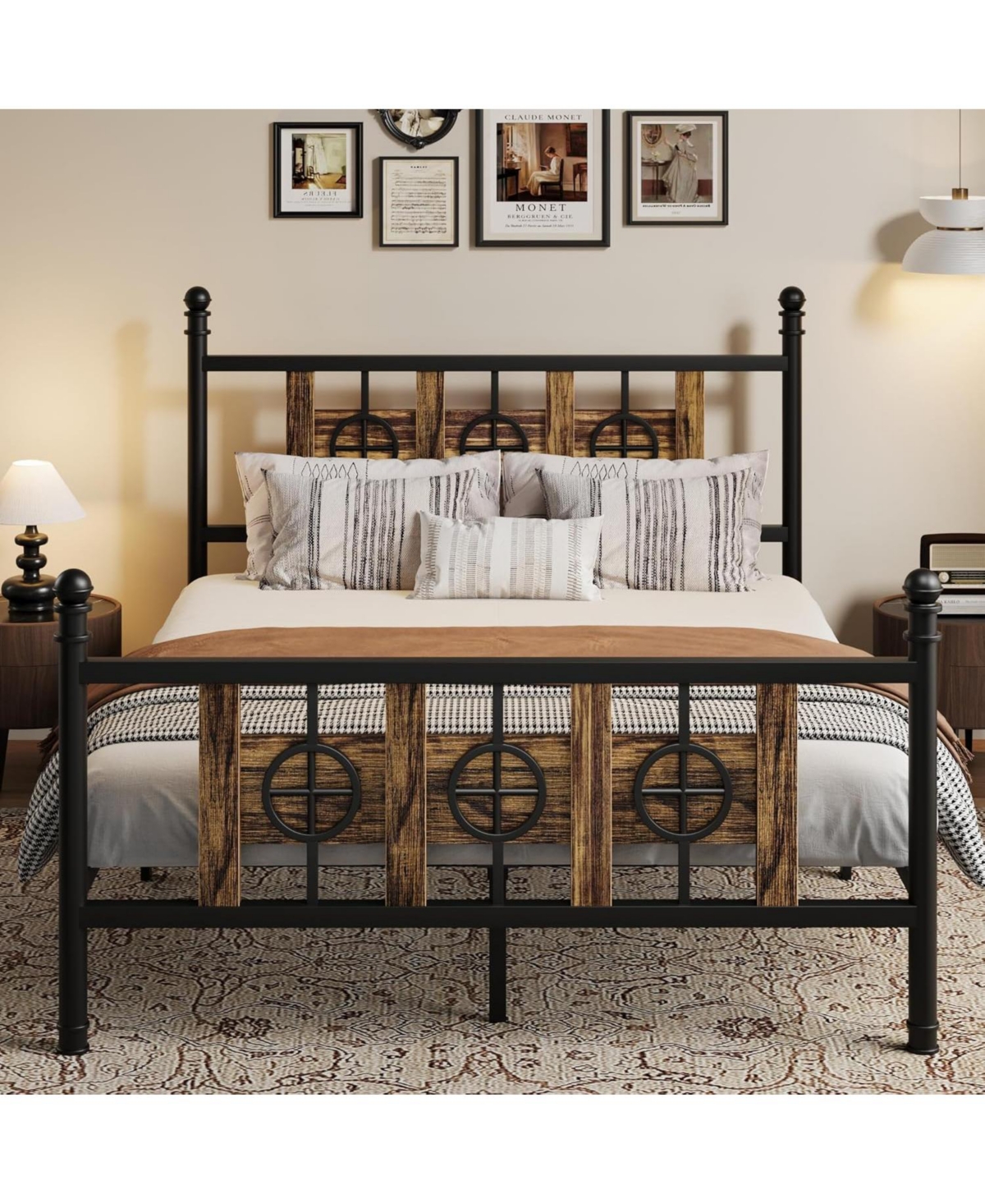 Click here for gaomon Bed Frame with Headboard and Footboard  Met... prices