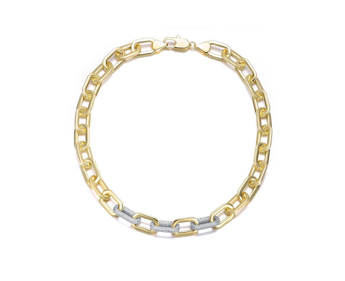 Click here for Rachel Glauber Modern Two-Tone Gold Plated Pave-se... prices