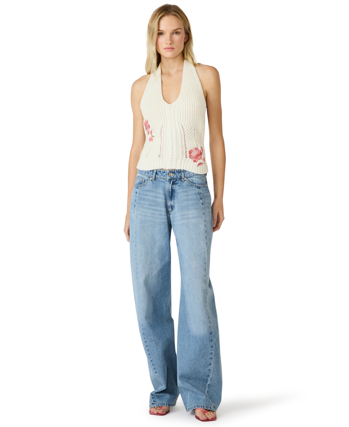 Click here for Steve Madden Womens Halter Neck Top - Natural Yarn prices