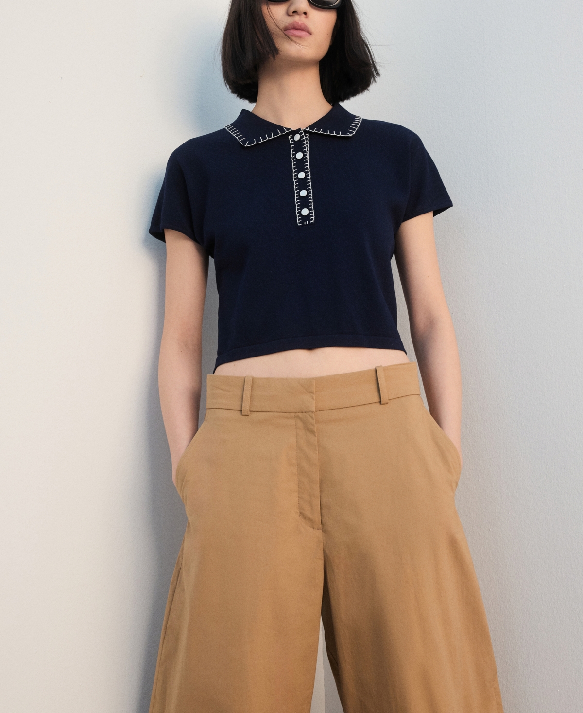 Click here for Mango Womens Stitching Detail Polo Neck Sweater -... prices