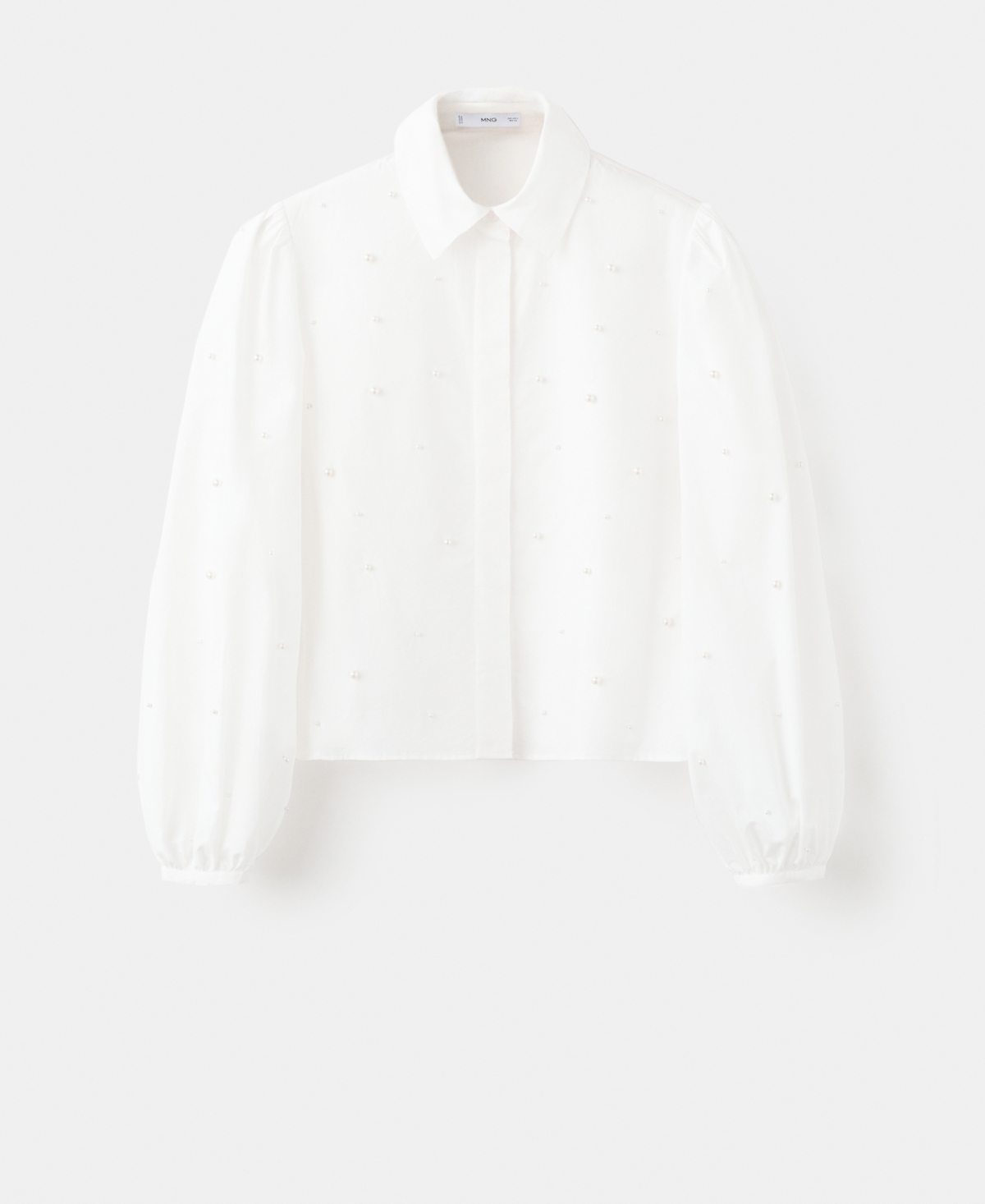 Click here for Mango Womens Puff-Sleeve Blouse - White prices