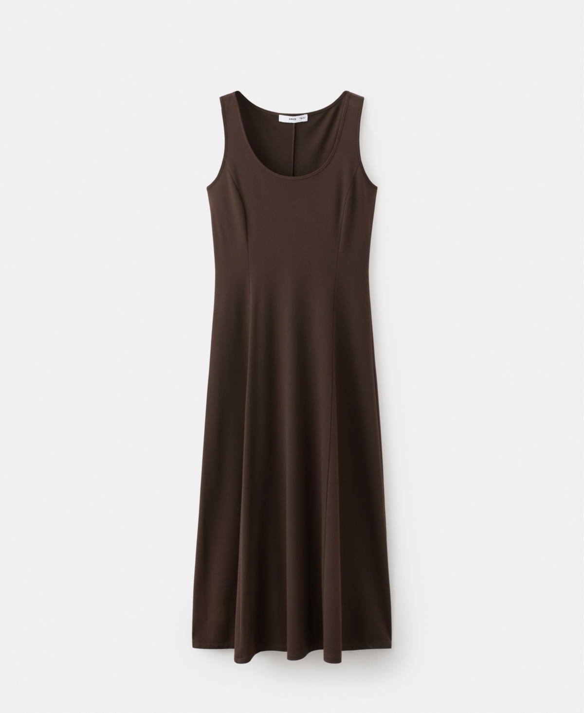 Click here for Mango Womens Flared Midi-Dress - Brown prices