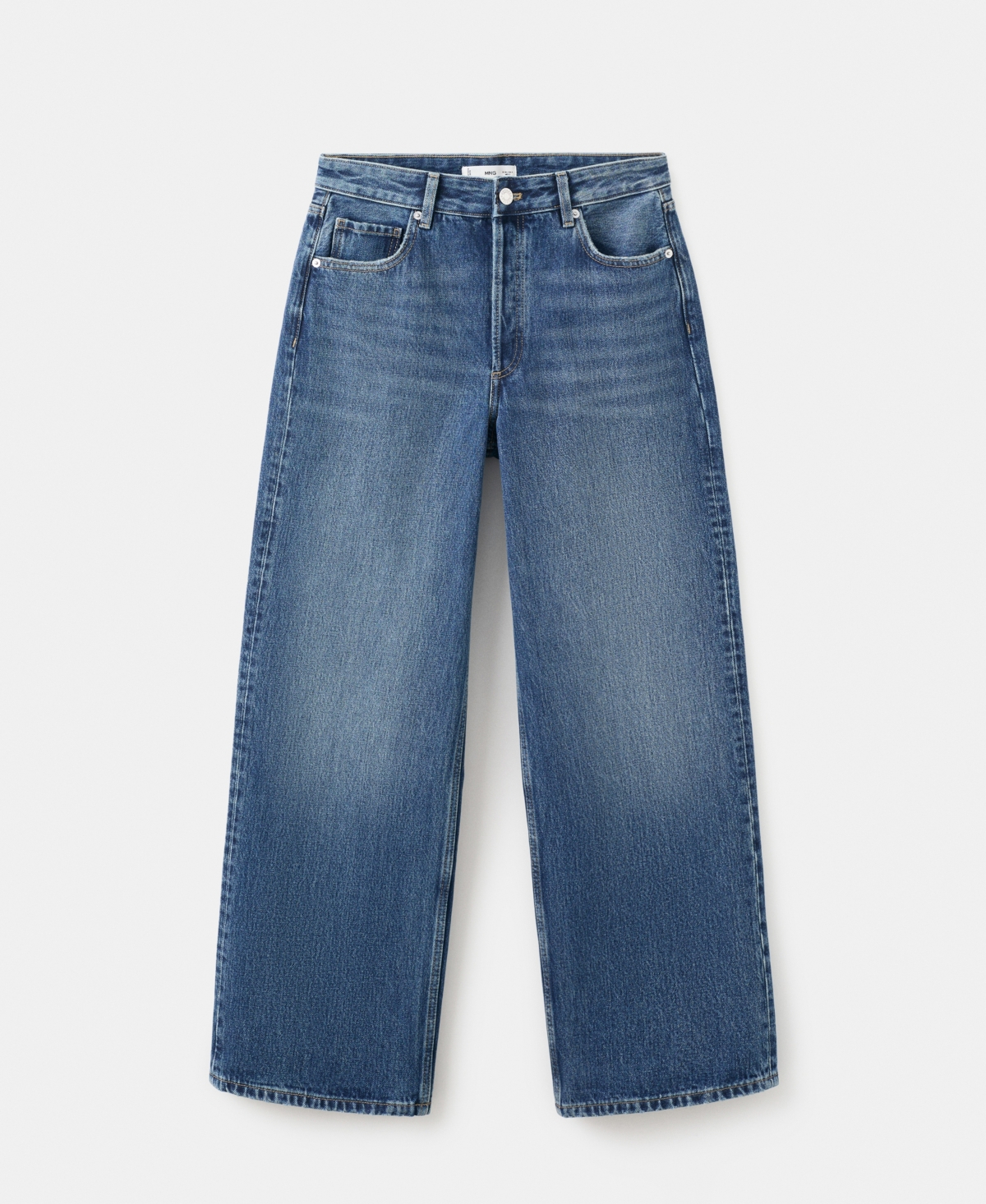 Click here for Mango Womens Straight Low-Waist Jeans - Dark Blue prices