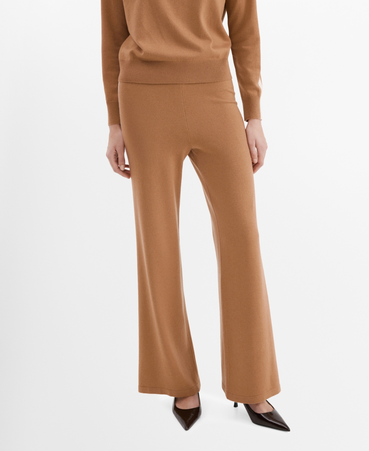 Click here for Mango Womens Contrast Stripe Knit Pants - Medium B... prices