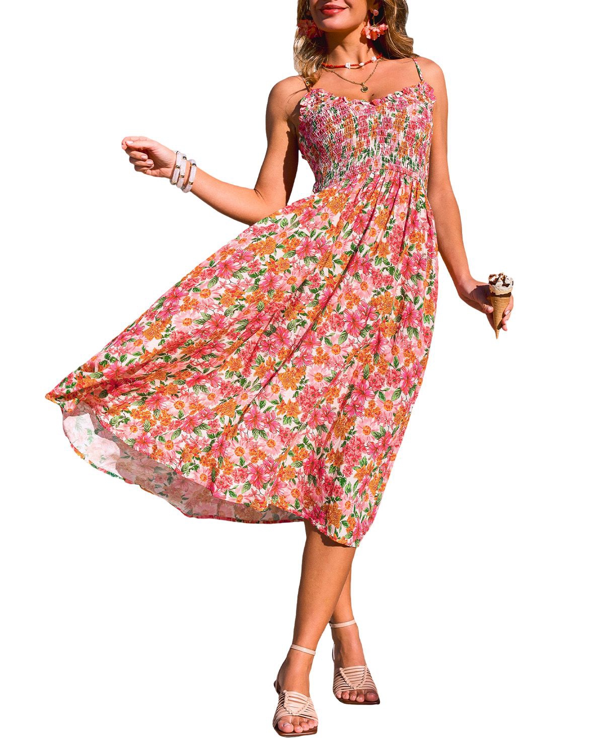Click here for Cupshe Womens My Treat Floral Maxi Beach Dress - O... prices