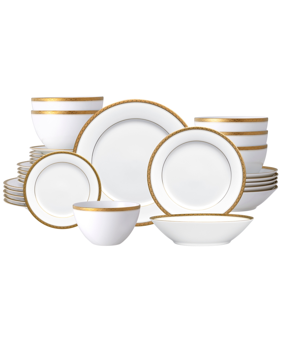 Click here for Noritake Charlotta Gold-Tone 30-Pc. Dinnerware Set... prices