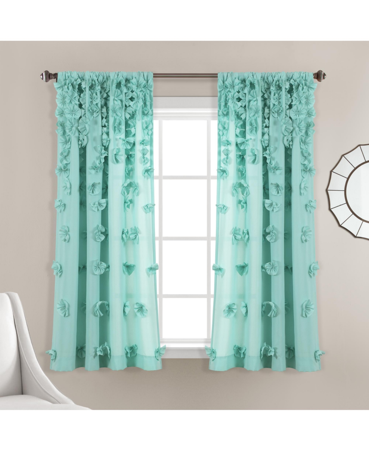 Click here for Lush Decor Riley Light Filtering Window Curtain Pa... prices