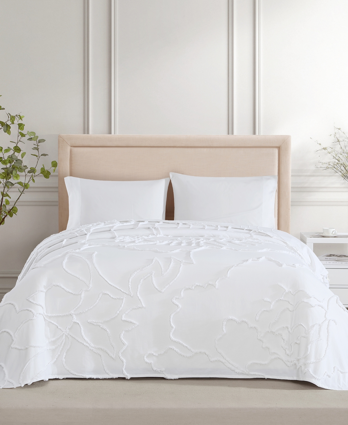 Click here for Elle Decor Chenille Classic Bedspread  Queen - Flo... prices