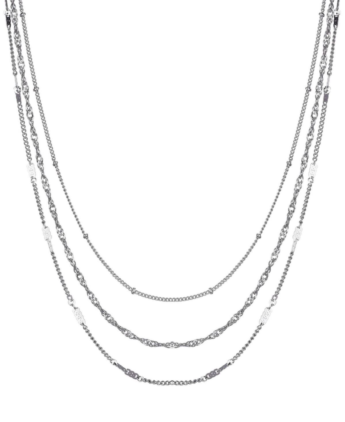 Click here for Adornia Silver 3-Chain Necklace Set - Silver prices