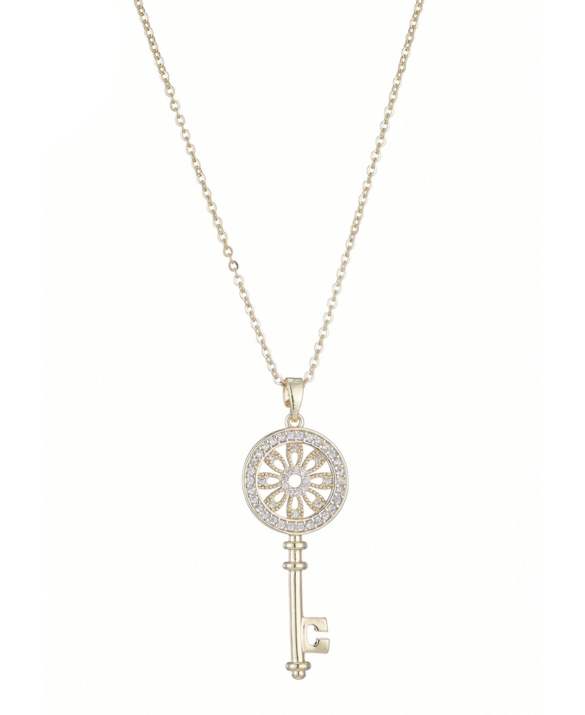 Click here for Adornia Gold Ornate Key Pendant Necklace - Gold prices