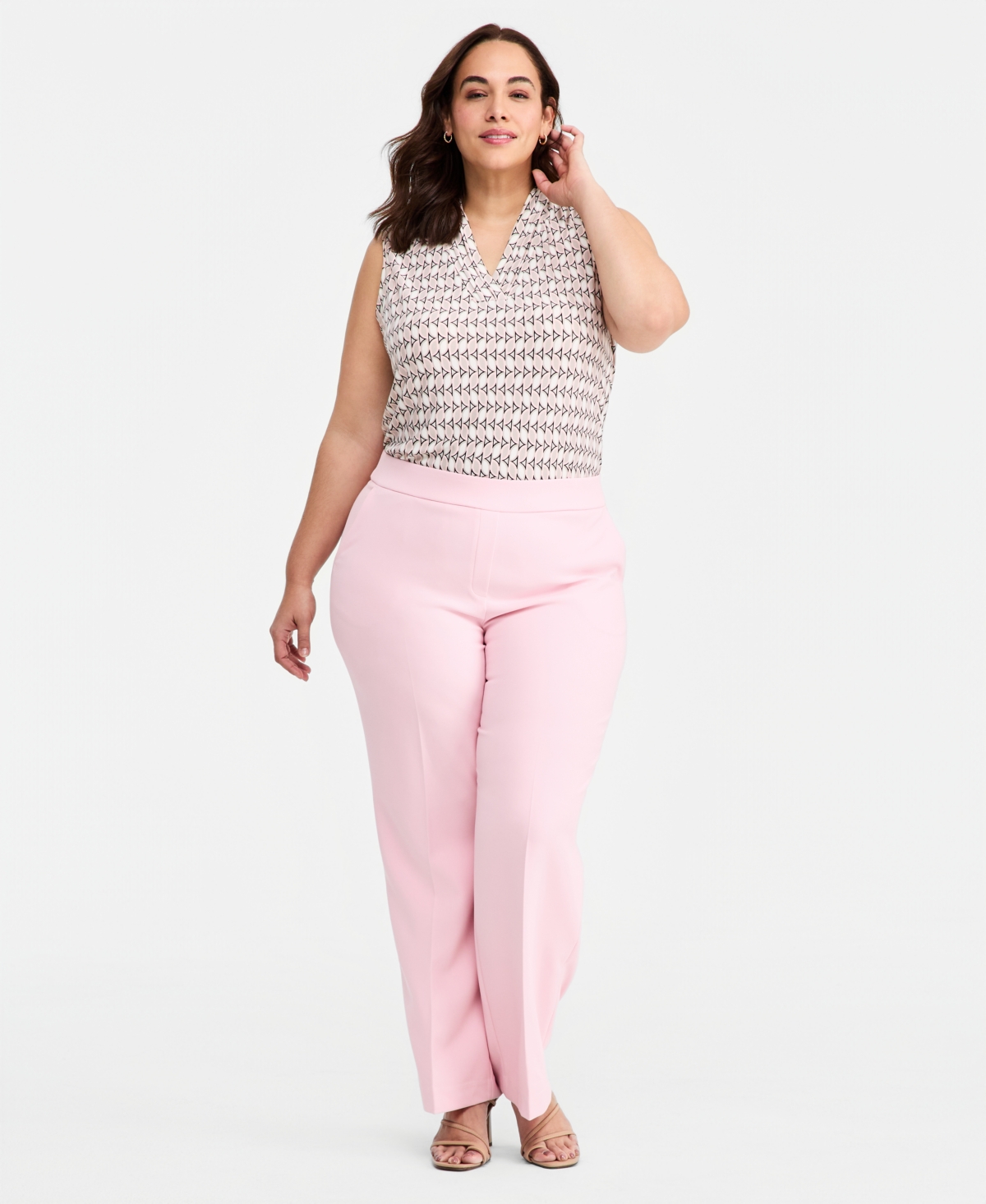 Click here for Anne Klein Plus Size High Rise Pull-On Pants - Ros... prices