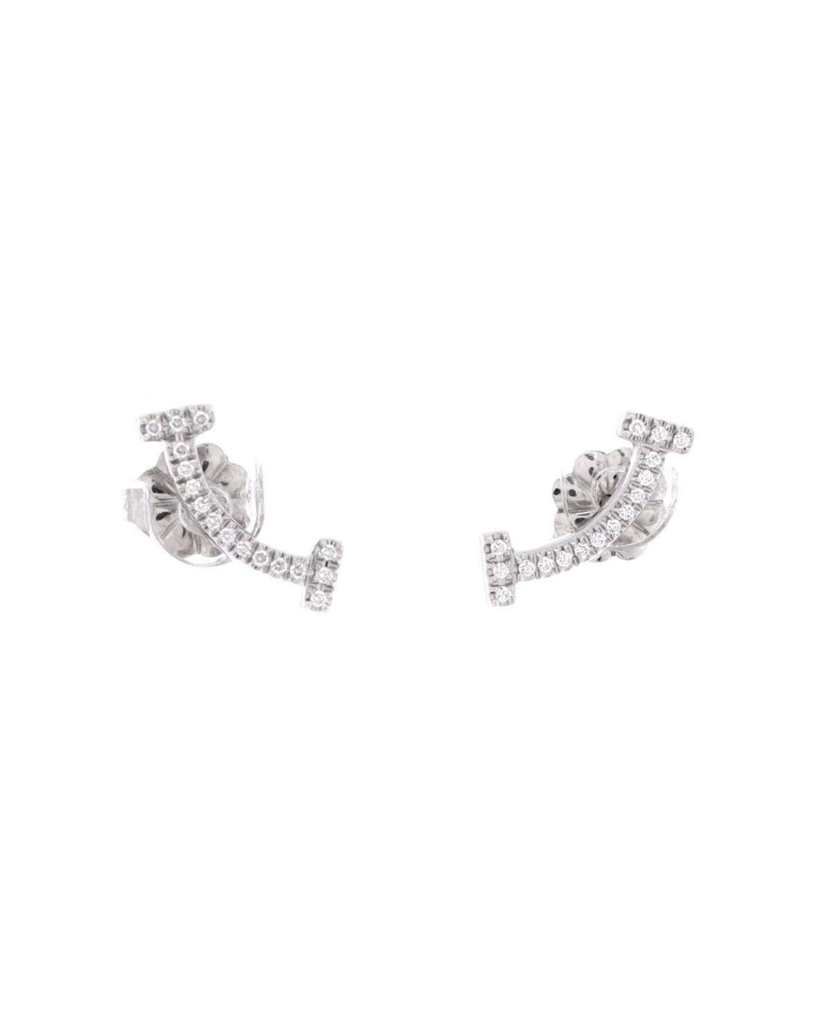 Click here for Pre-Owned Tiffany & Co T Smile Stud Earrings - 18k... prices