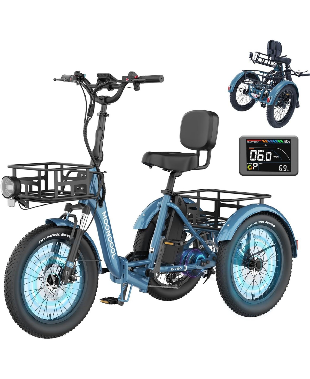 Click here for Mooncool Tk Pro 750W Foldable Electric Tricycle fo... prices