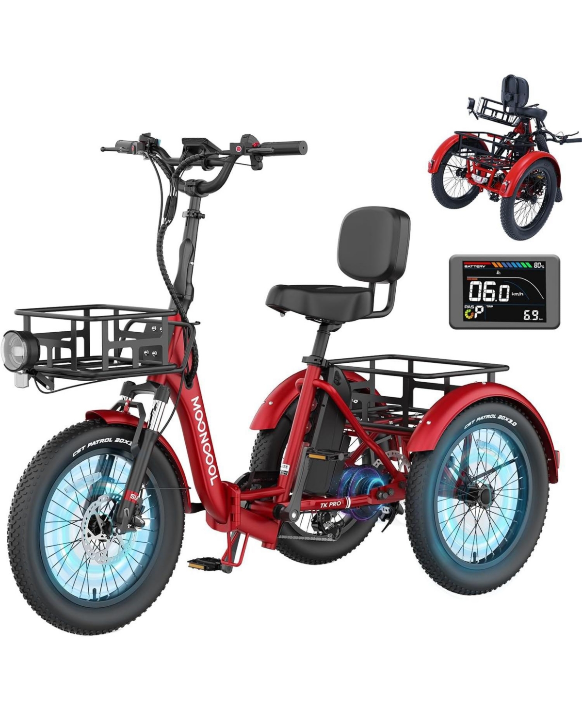 Click here for Mooncool Tk Pro 750W Foldable Electric Tricycle fo... prices