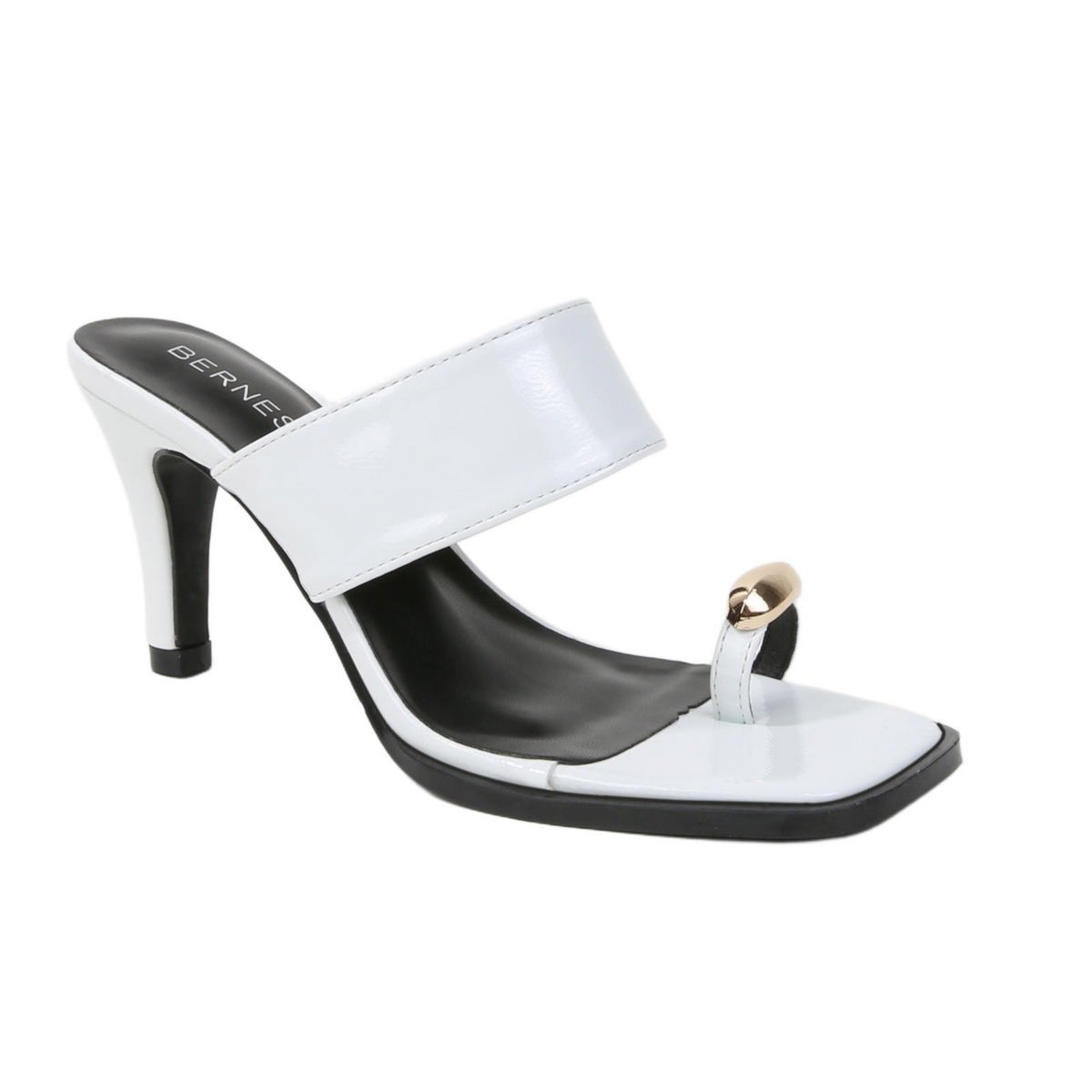 Click here for Berness Womens Catha Gold-Tone Toe Ring Heeled San... prices