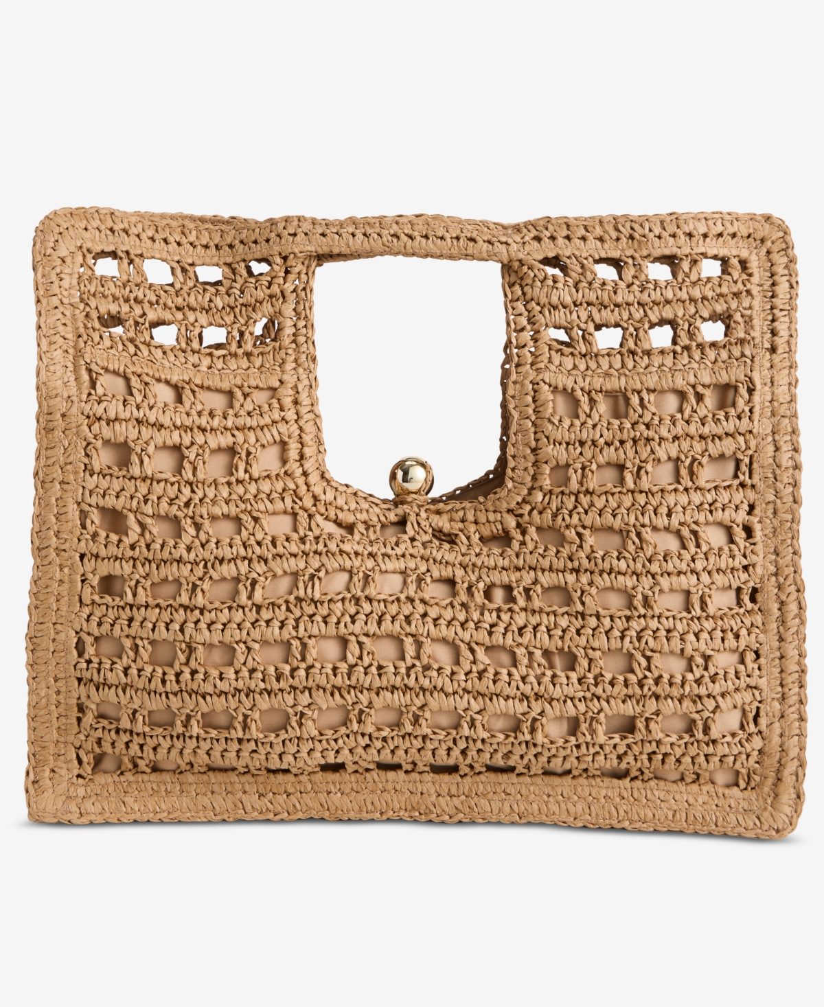 Square Straw Tote Bag  Macys Exclusive - Natural