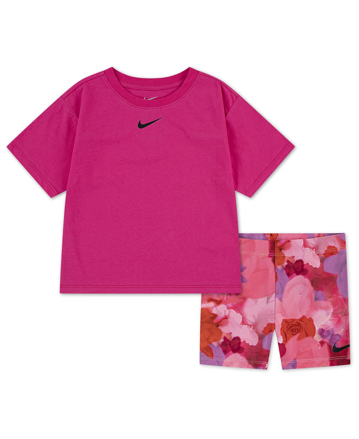 Click here for Nike Baby Girls Short-Sleeve T-Shirt and Bike Shor... prices