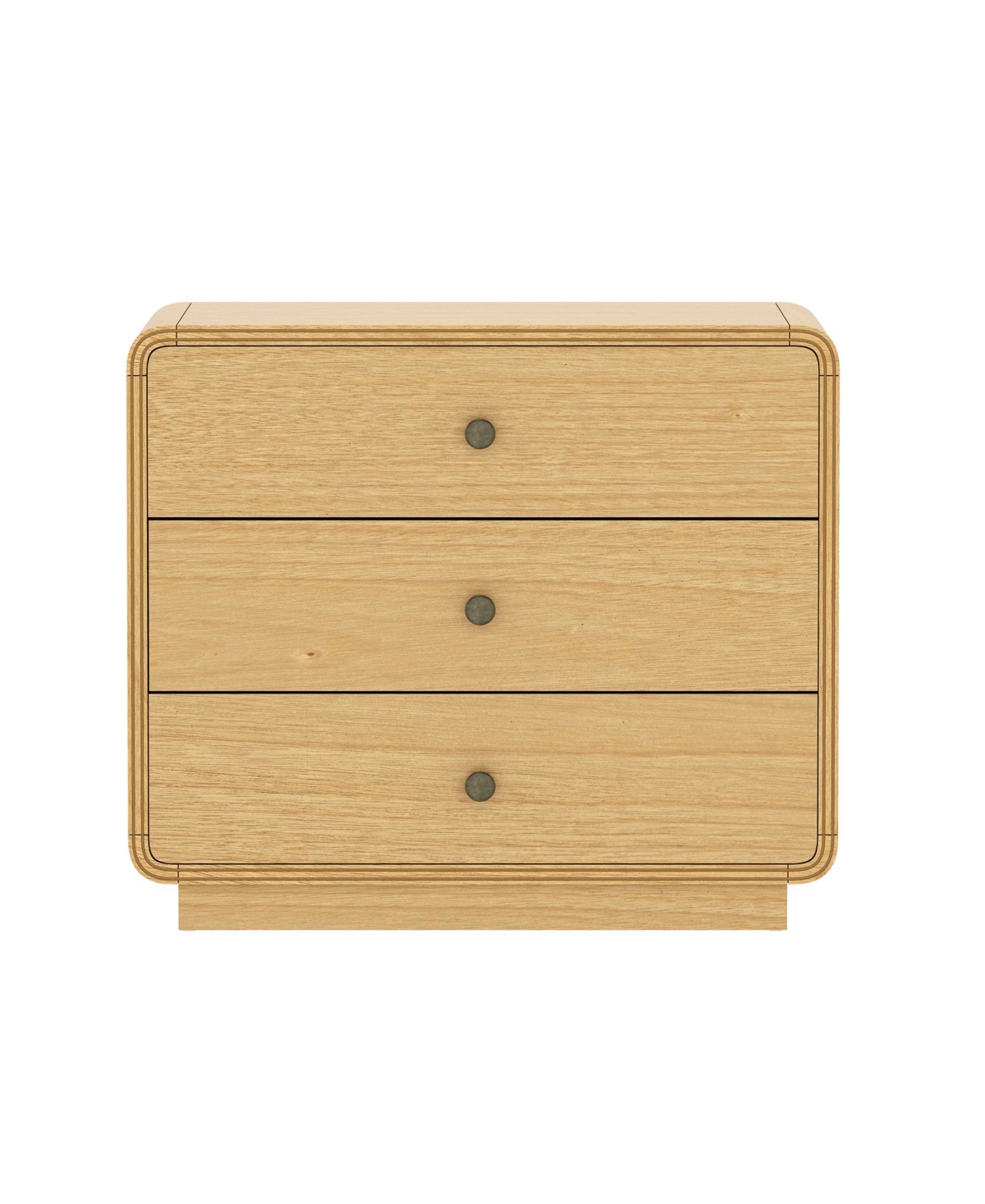 Click here for Liora 28 Rubberwood 3-Drawer Nightstand - Natural prices
