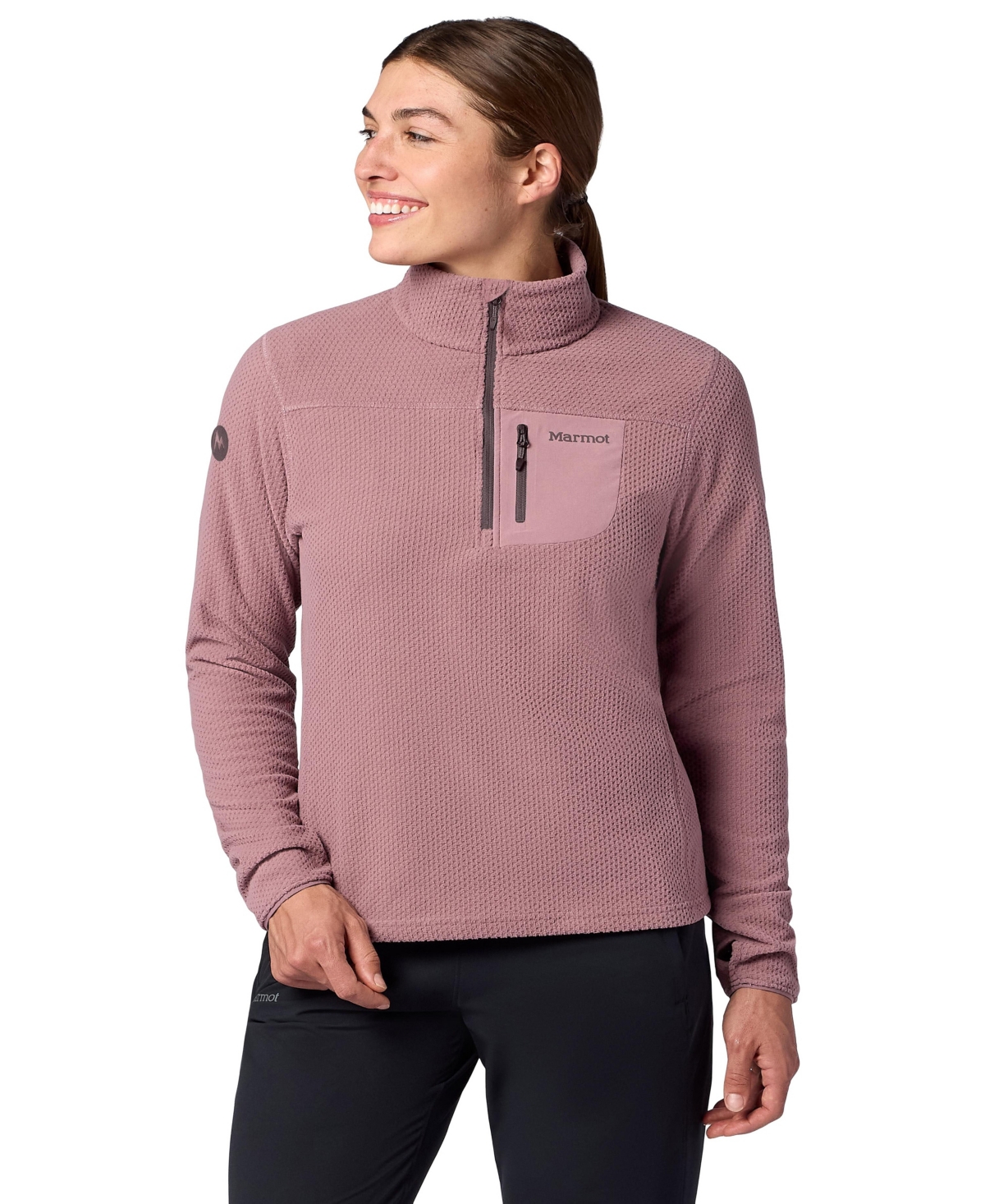 Click here for Marmot Womens AirFleece Zippered Sweatshirt - Ligh... prices