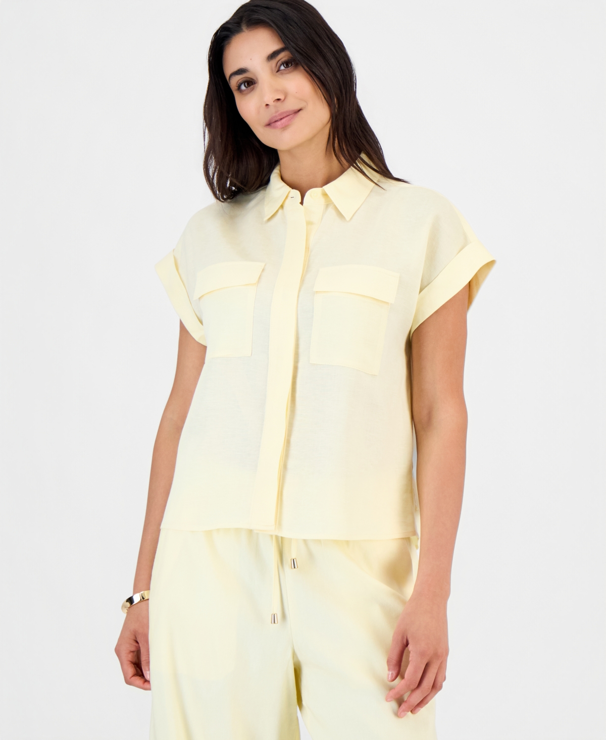 Click here for I.n.c. International Concepts Petite Linen-Blend S... prices