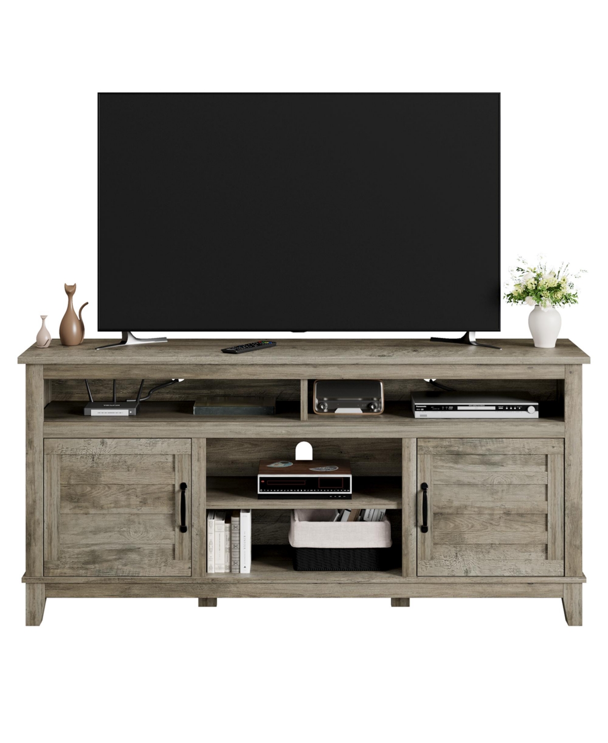 Click here for gaomon 63" Mdf Rustic Farmhouse Tv Stand for... prices