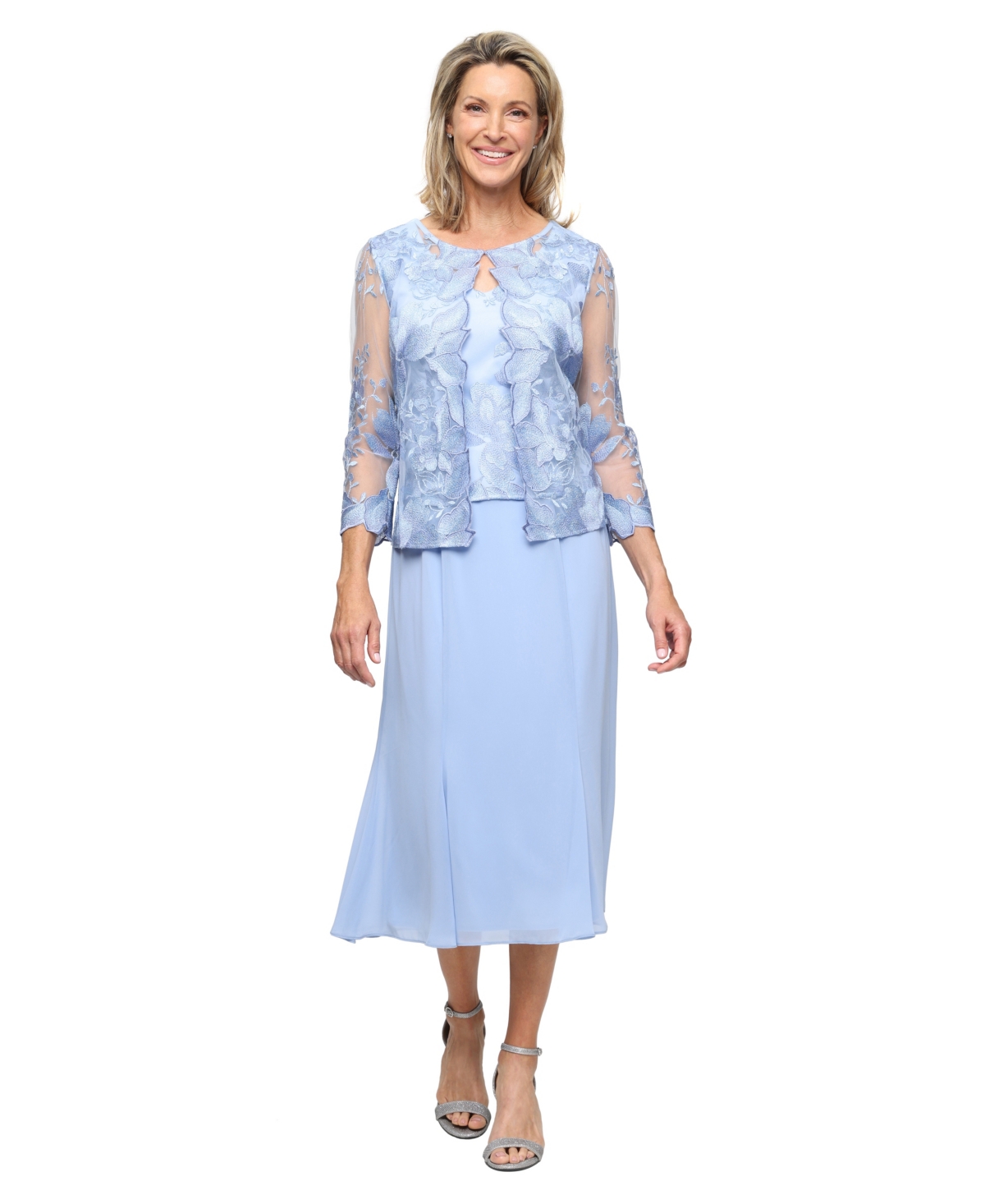 Click here for Alex Evenings Womens Scoop Neck Jacket Dress - Hyd... prices