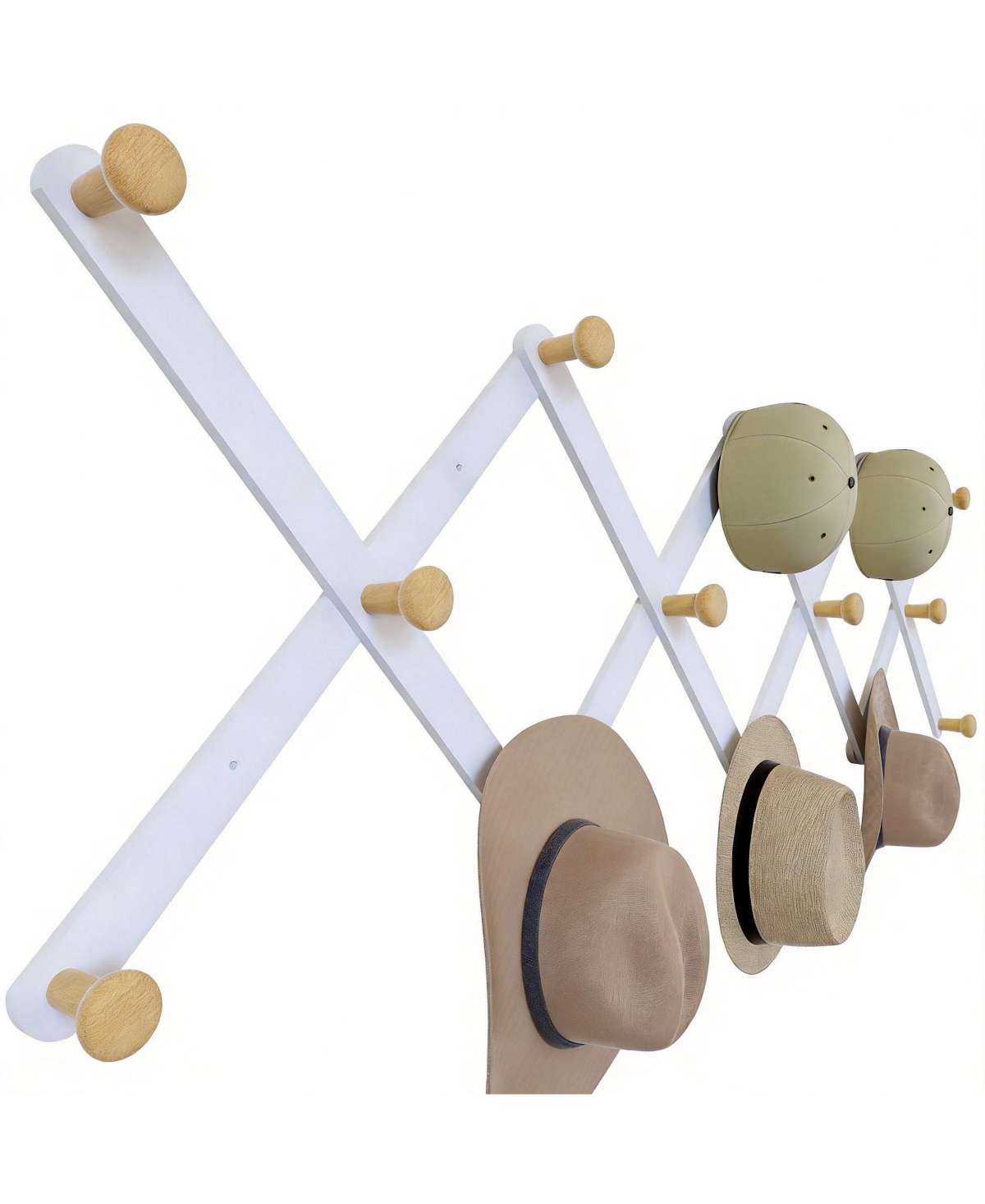 Click here for Yigii Wooden Expandable Wall Rack 14 Hooks 24"... prices