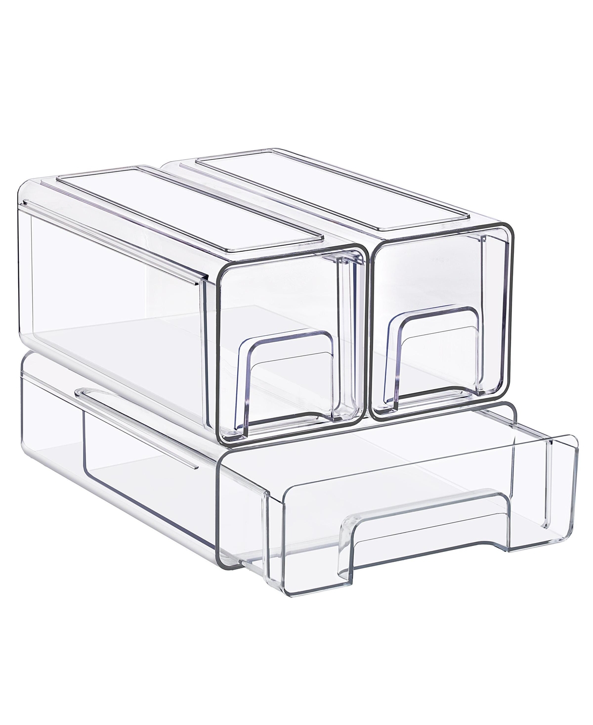 Click here for Sorbus 3 Piece Clear Stackable Storage Drawers Cas... prices