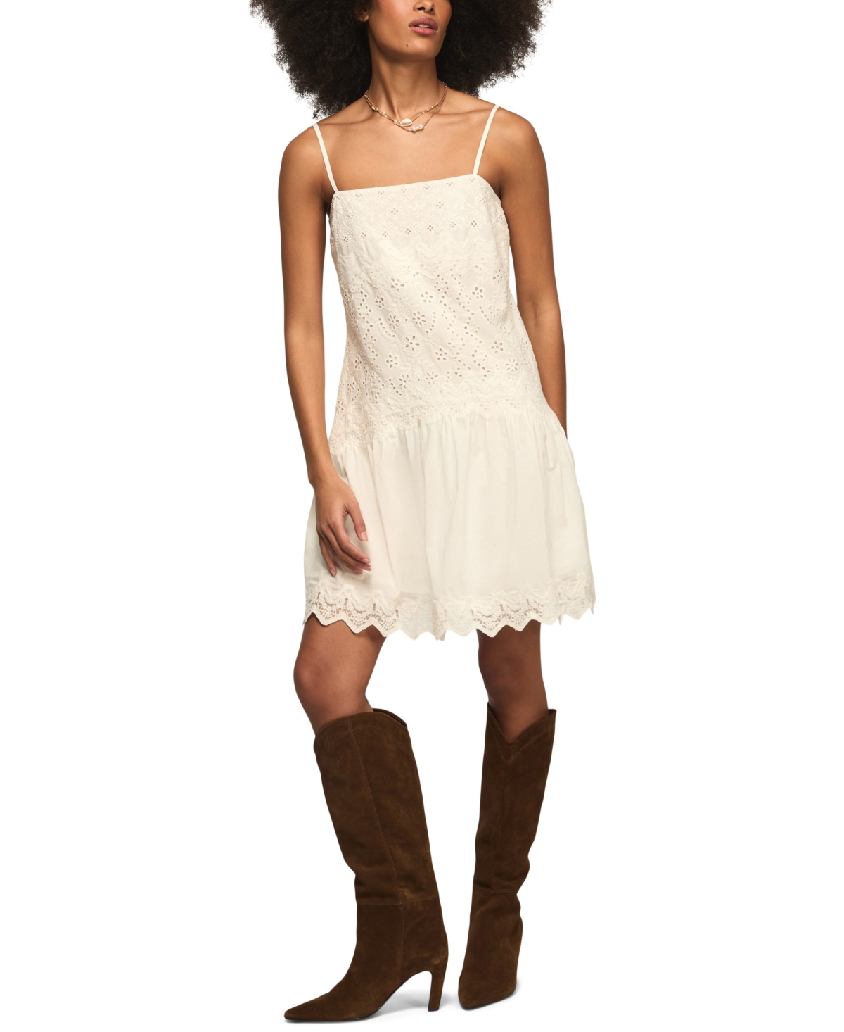 Click here for Lucky Brand Womens Festival Square Neck Mini Dress... prices